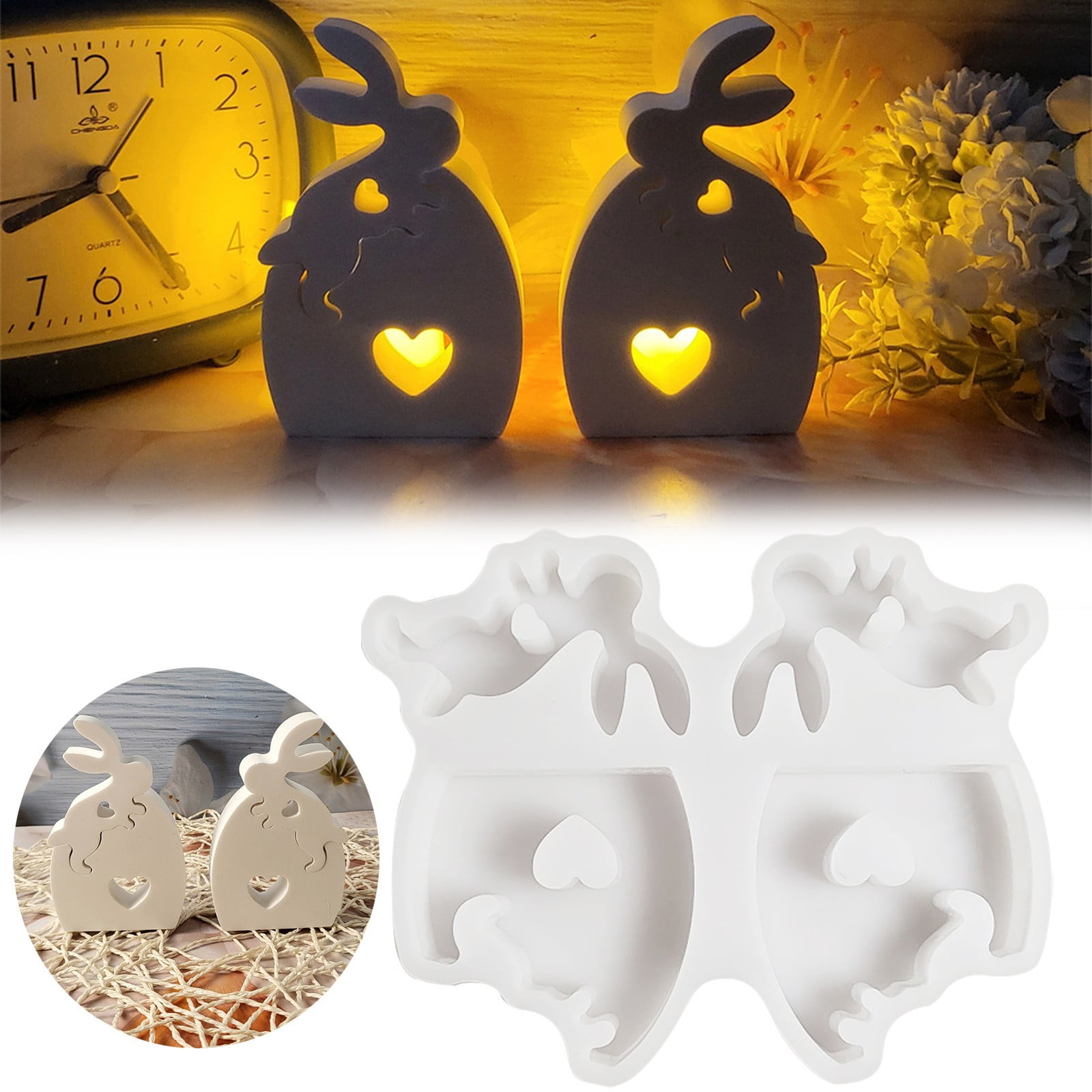 Toolix Clearance! Easter Bunny Silicone Mould Sitting Silicone Moulds ...