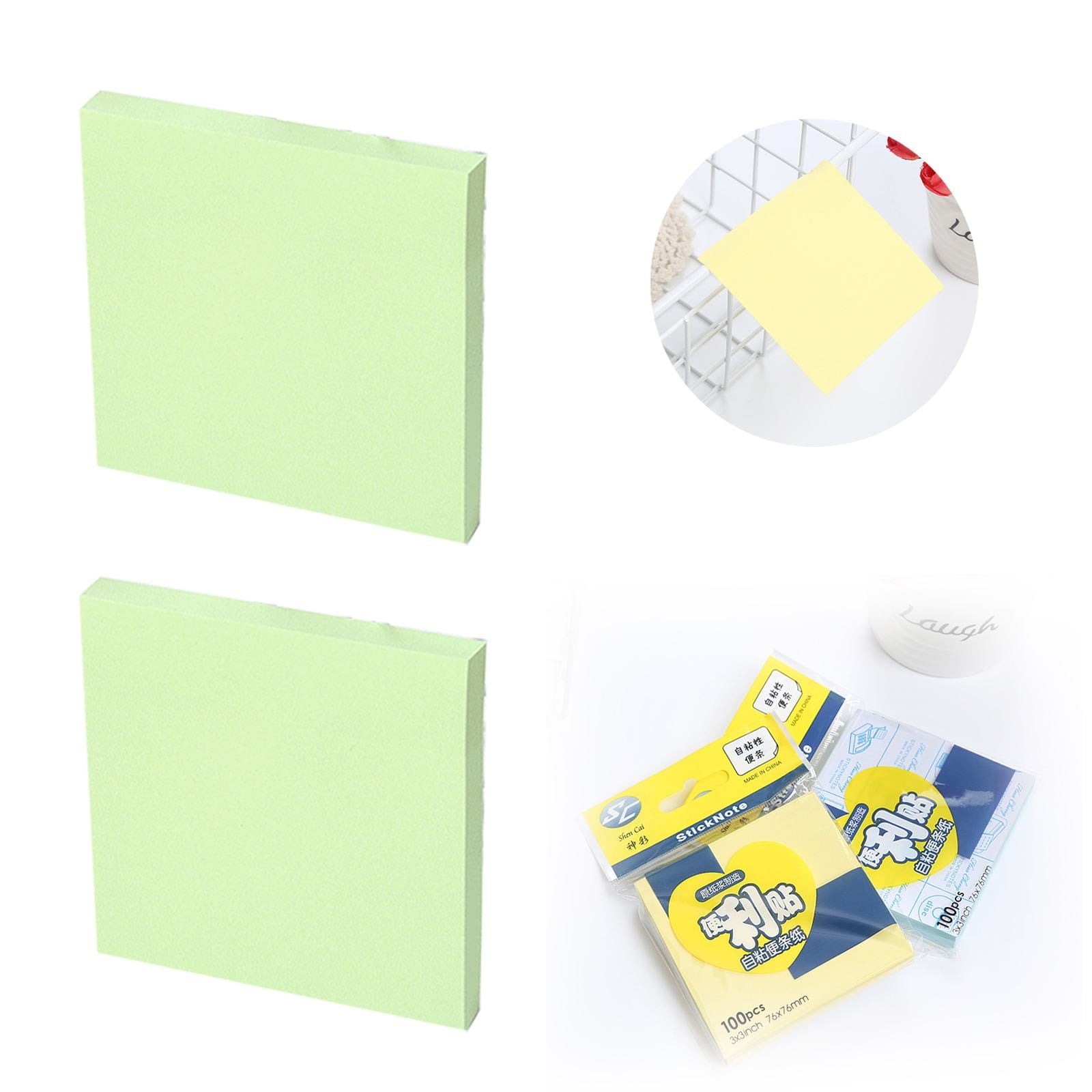 Toolix Clearance! Sticky Notes 7.6x7.6cm Self Stick Notes Bright Colors ...