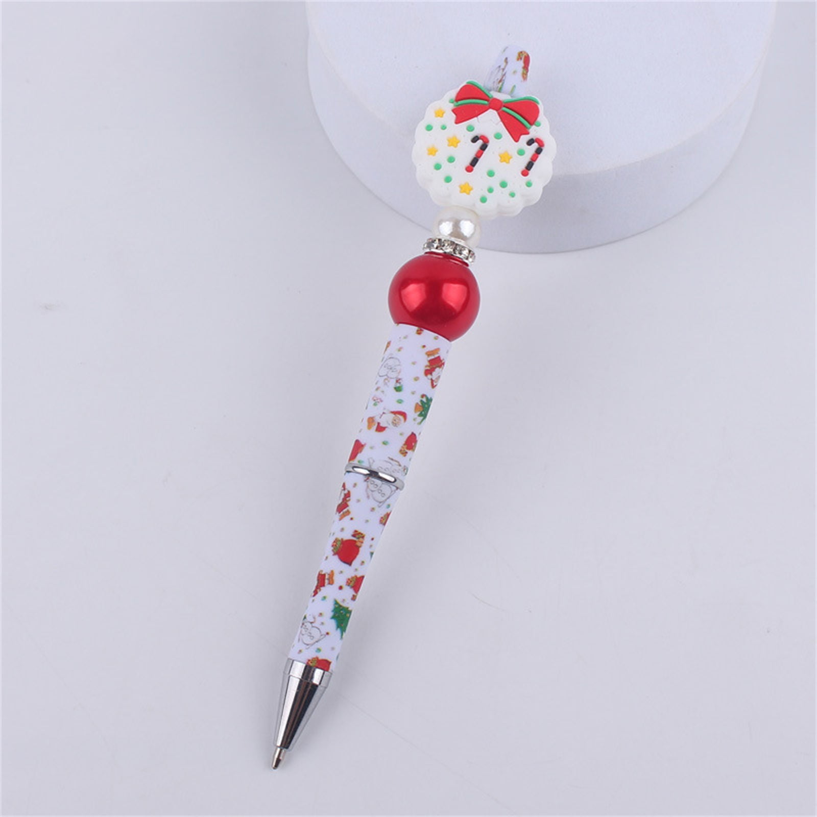 Toolix Cute Cartoon Christmas Santa Snowman Silicone Beaded Pen ...