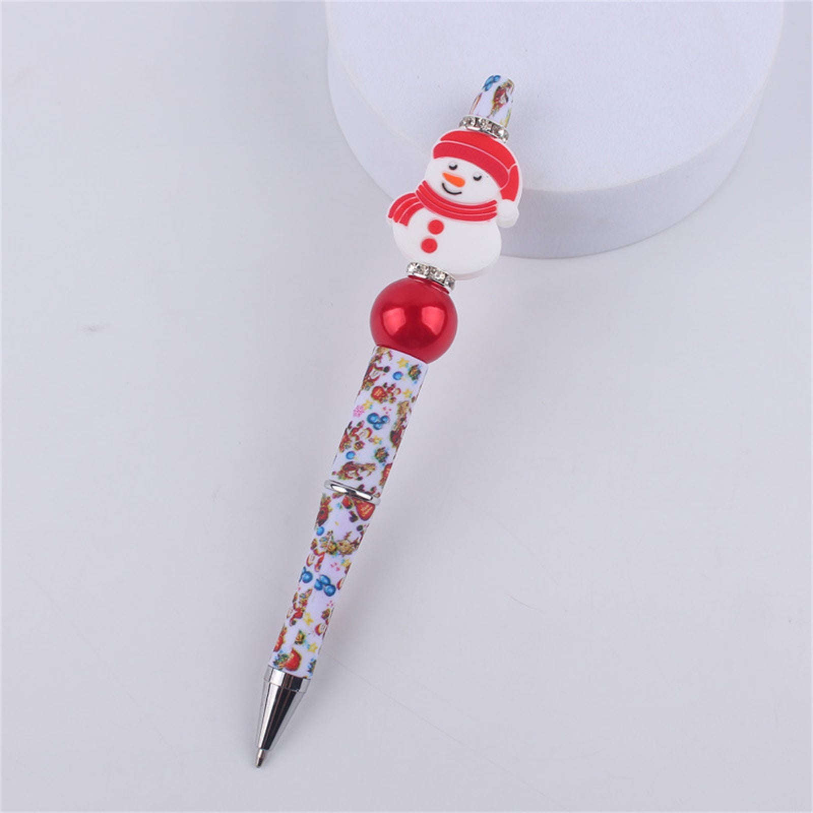 Toolix Cute Cartoon Christmas Santa Snowman Silicone Beaded Pen ...