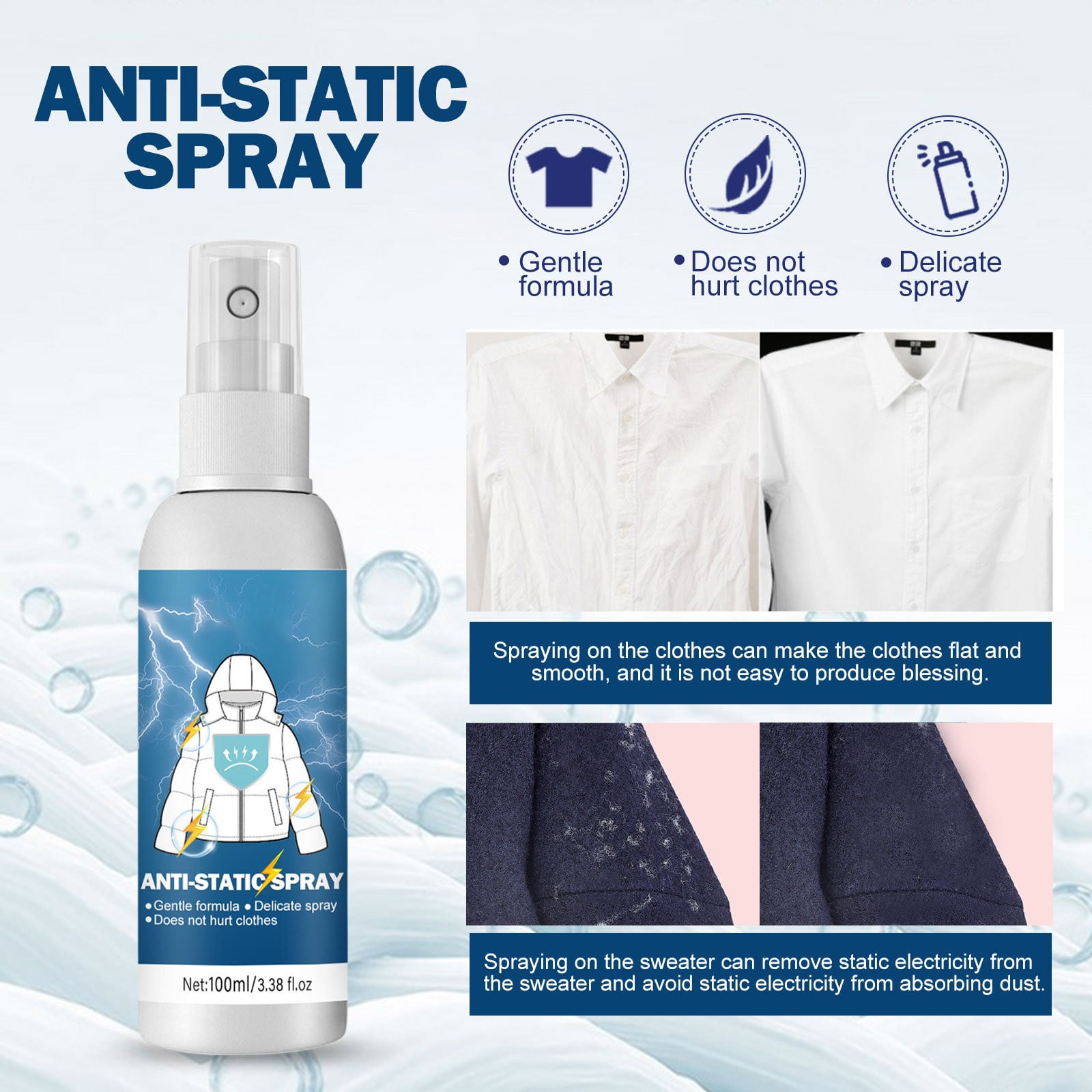Toolix Household Cleaner Down Jacket Antistatic Spray Hair ...