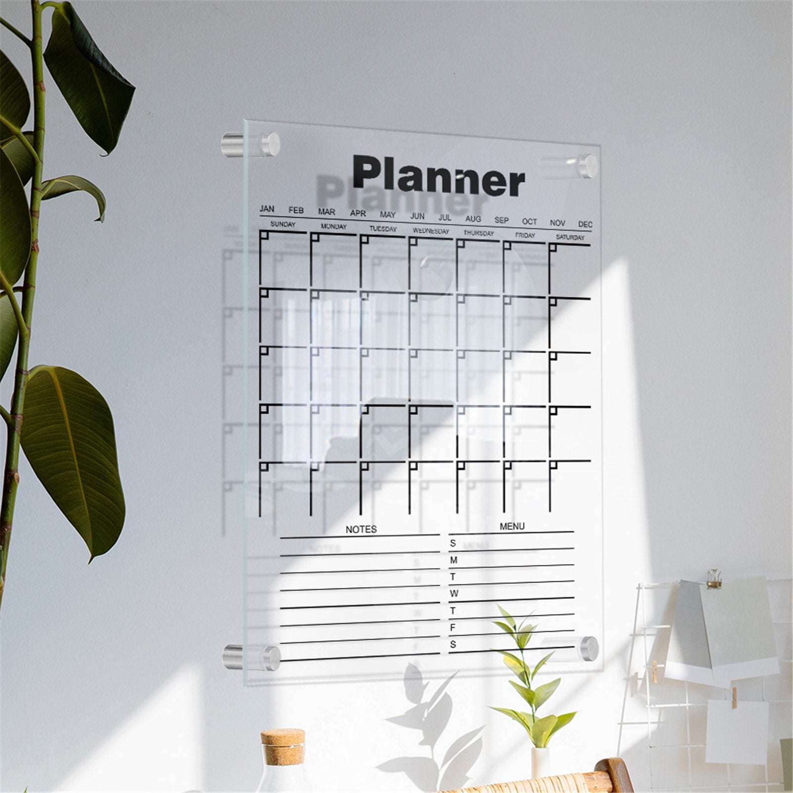 Toolix Lowprice! Wall Acrylic Weekly Planner Board Clear Dry Erases ...
