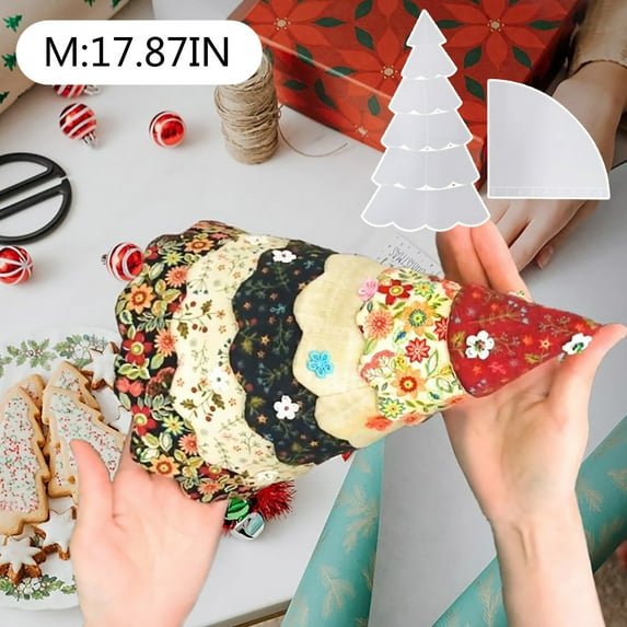 Toolix Plastic Ruler Handmade Christmas Tree Quilting Set 3 Sizes M L ...