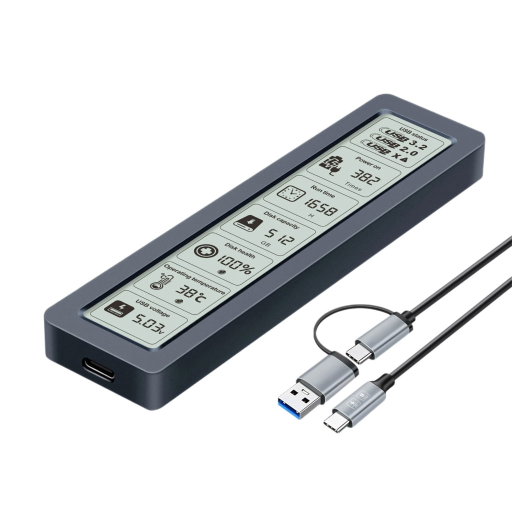 Toolless External HDDs Enclosure Featuring Screen For Disk USB C 10Gbps ...