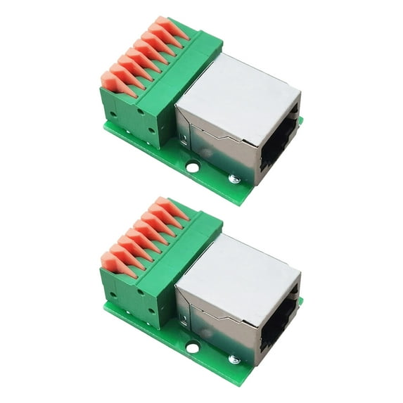 Toolless RJ45 Female Terminals Adapters DIN Rails Mount 8Pin Networking ...