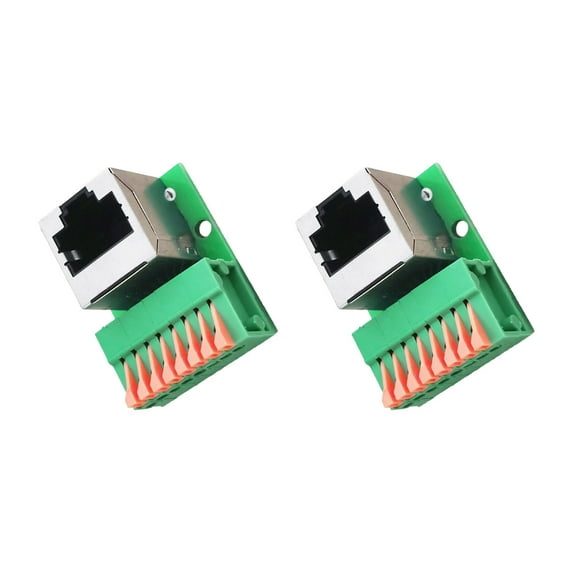 Toolless RJ45 Female Terminals Adapters DIN Rails Mount 8Pin Networking ...