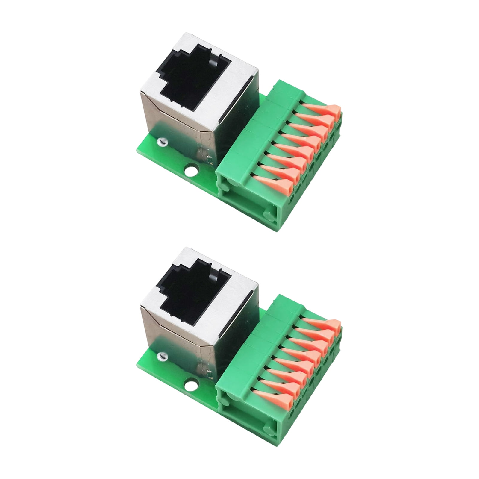 Toolless RJ45 Female Terminals Adapters DIN Rails Mount 8Pin Networking ...