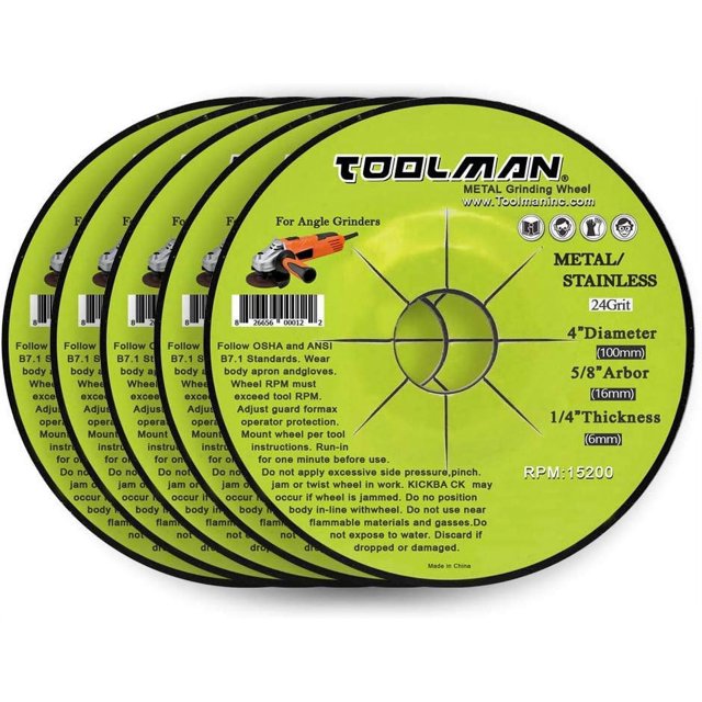 Toolman Premium Cut Off Cutting Wheel Universal Fit 4" For Metal and ...