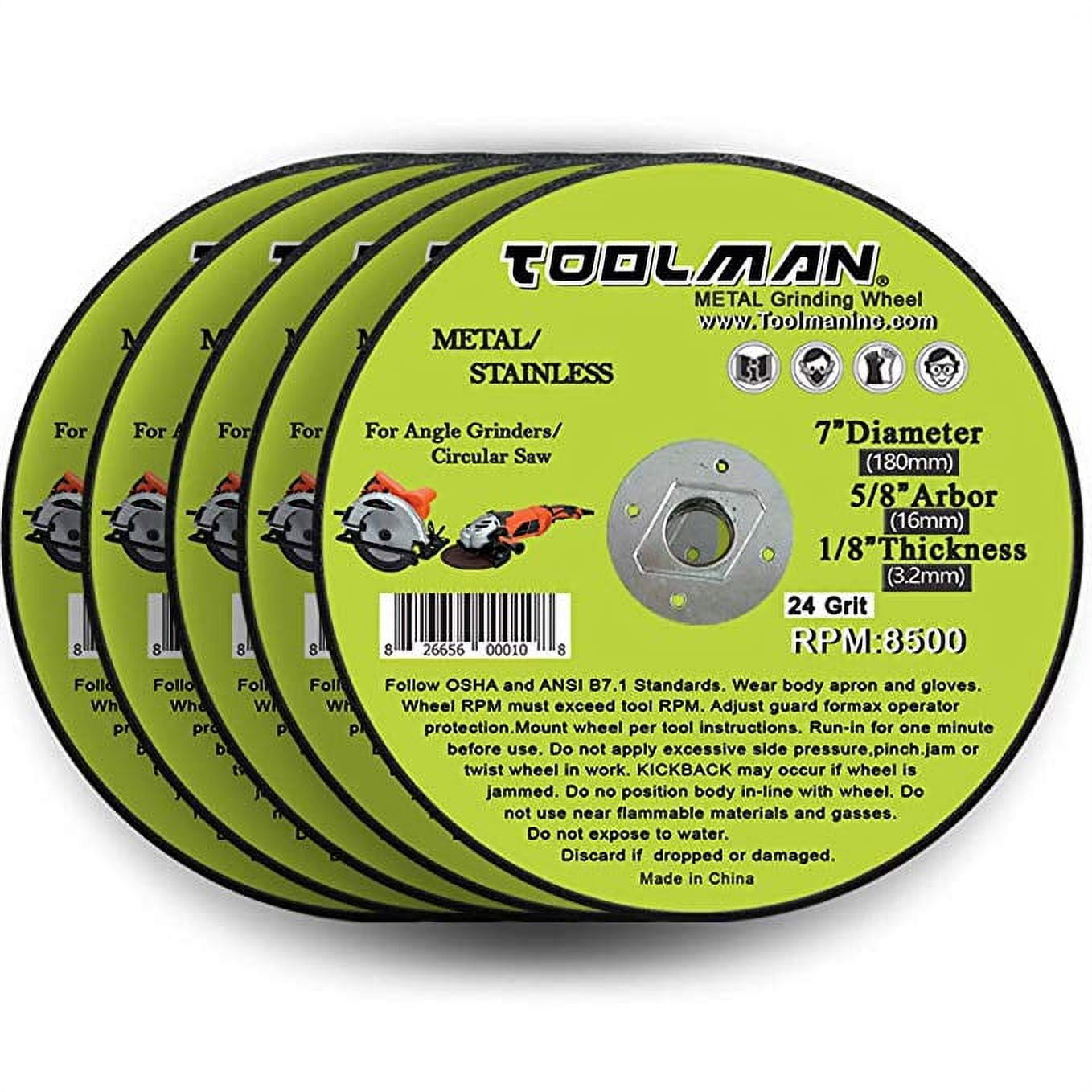 Toolman Premium Cut Off Cutting Wheel Universal Fit 7" For Metal and ...