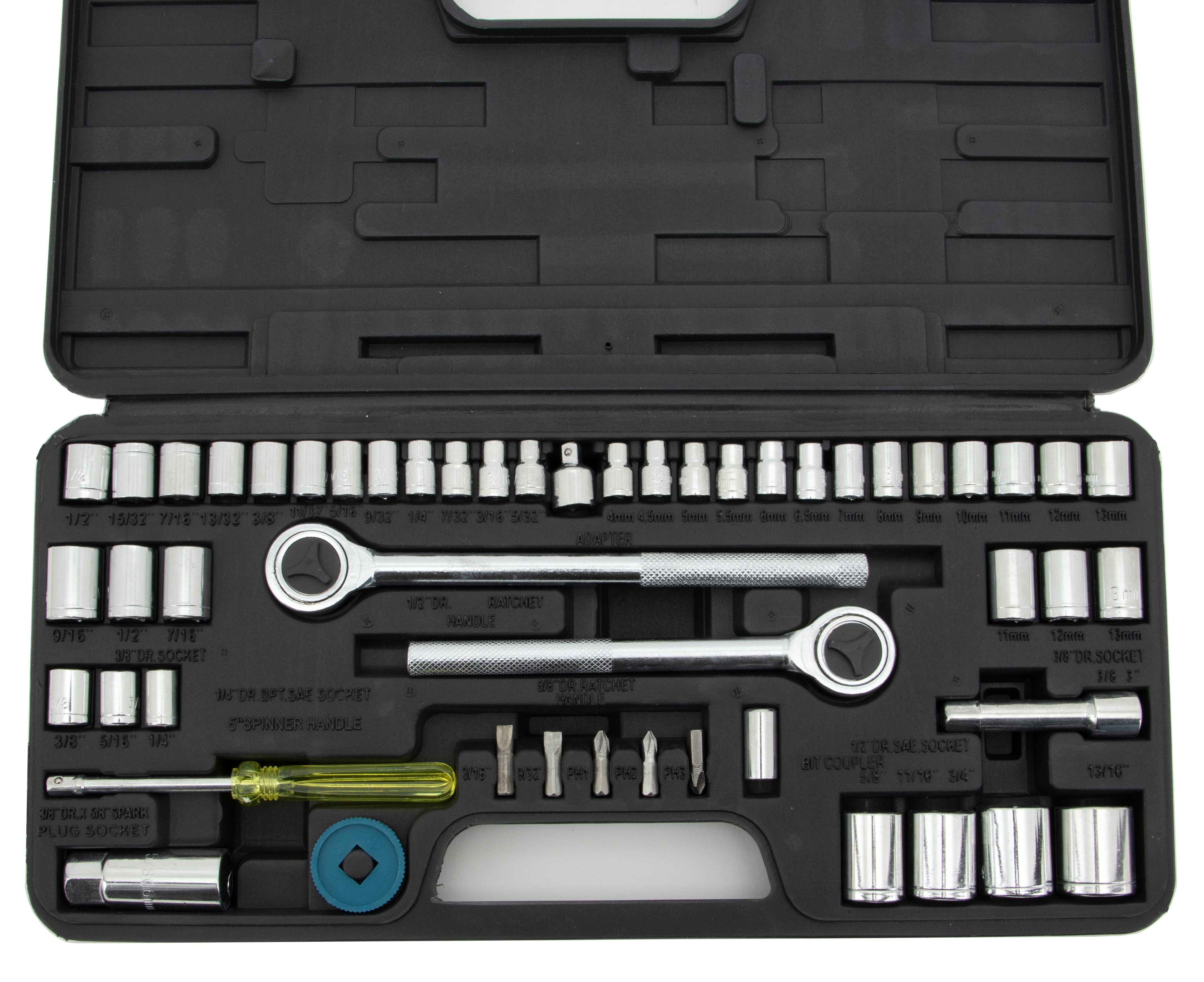 Toolmart Tru Forge 52-Pc. Combo Socket Set — 1/4in., 3/8in. and 1/2in ...
