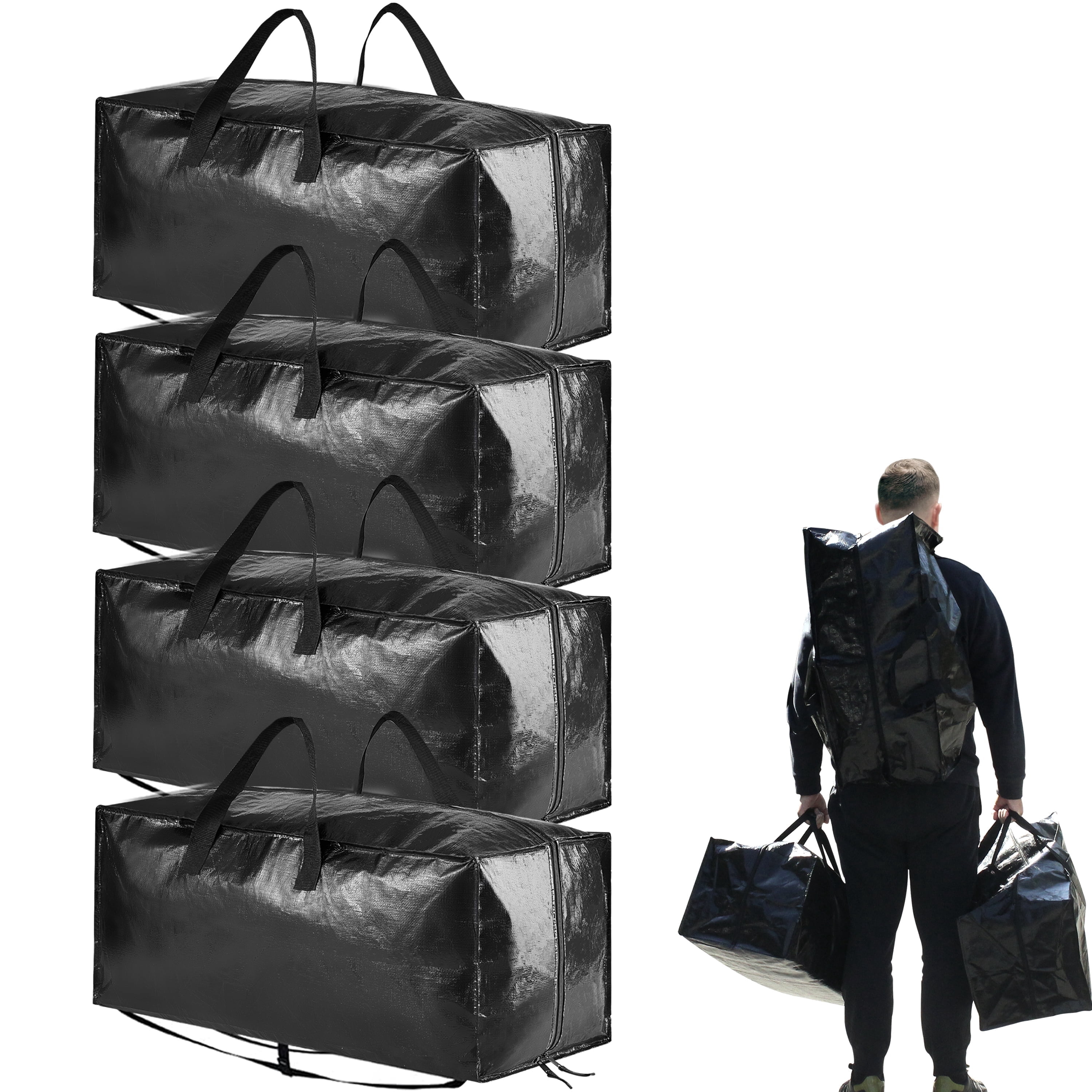 "Tooloton Heavy Duty Moving Bags Extra Large Black 29"" W x 13"" H x 14 ...