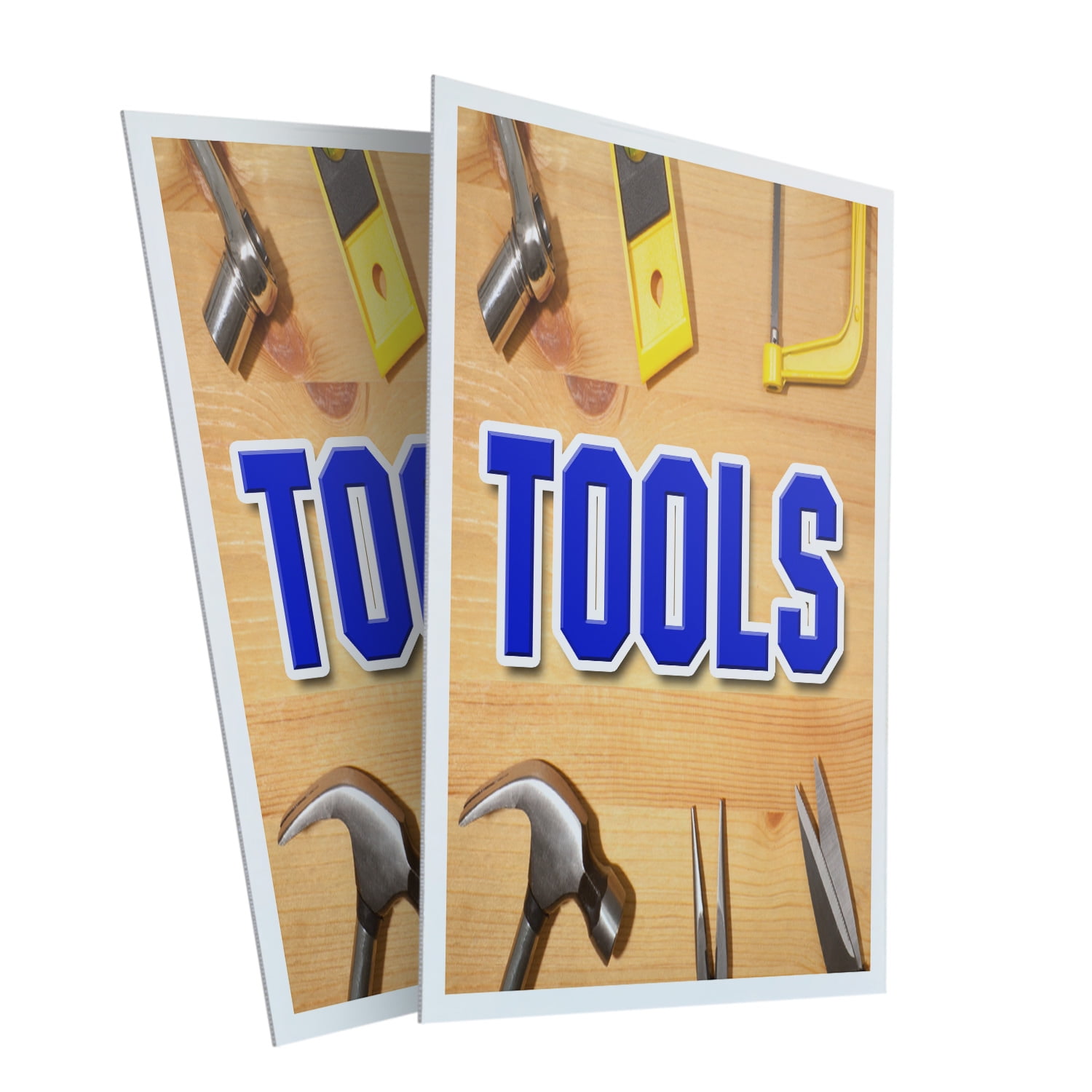 Tools (2-PACK) 24" x 36" Plastic Signs | Sign Insert 4mm Corrugated ...
