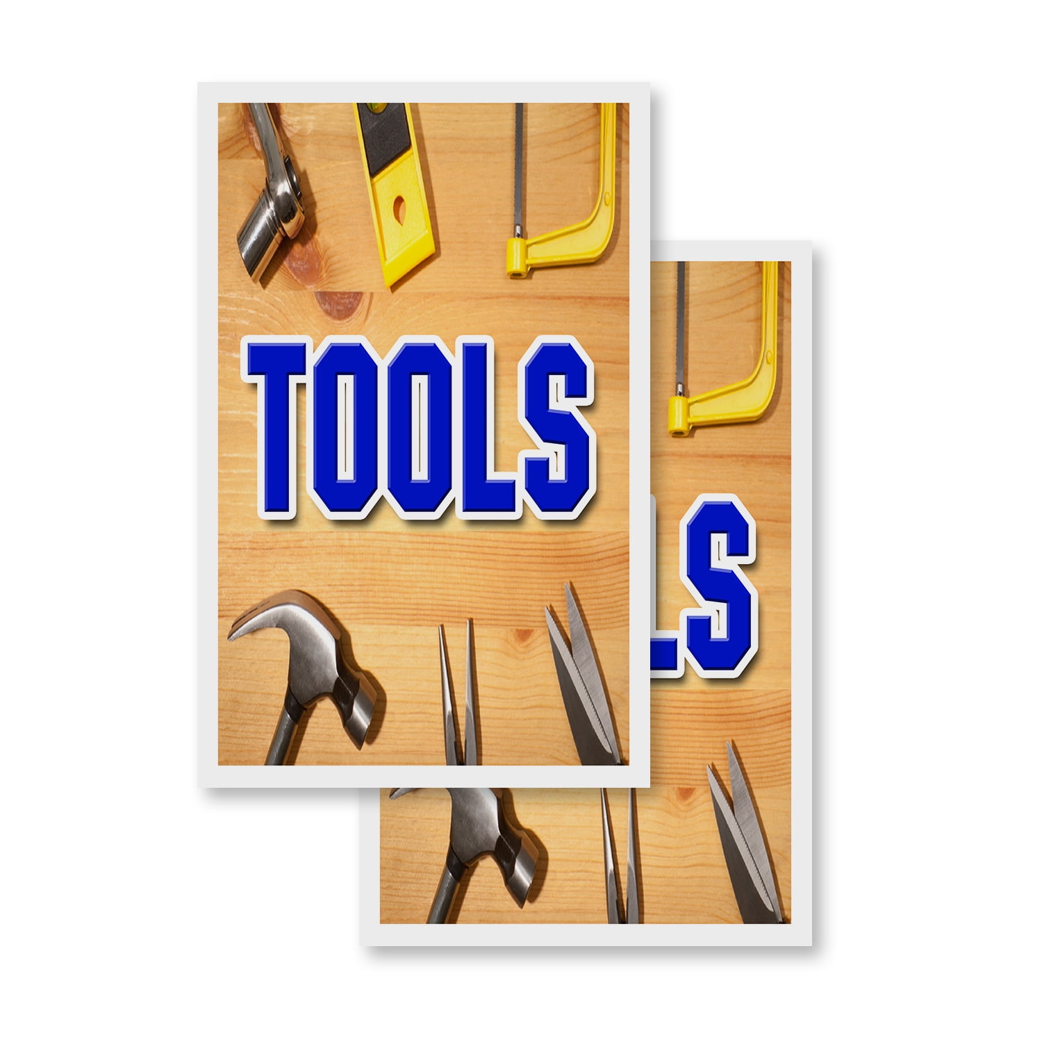 Tools (2-PACK) 24" x 36" Vinyl Decals | Sign Insert Peel & Stick Decals ...