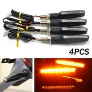 2X Motorcycle Flowing Amber LED Fork Turn Signal Strip Light For Harley ...
