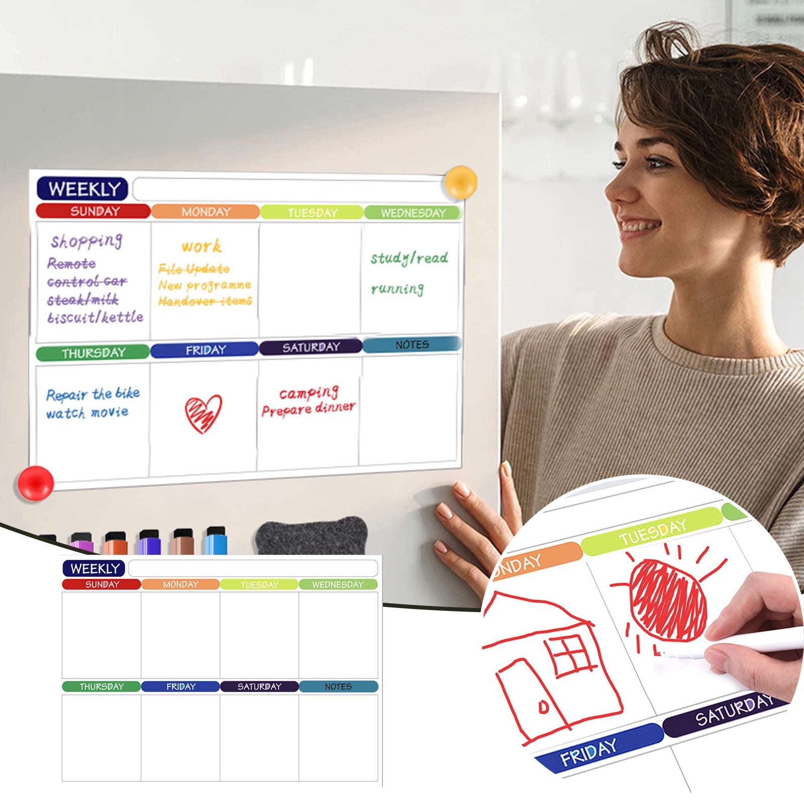 Tools Calendar Planner Fridge Weekly Whiteboard Monthly Board ...