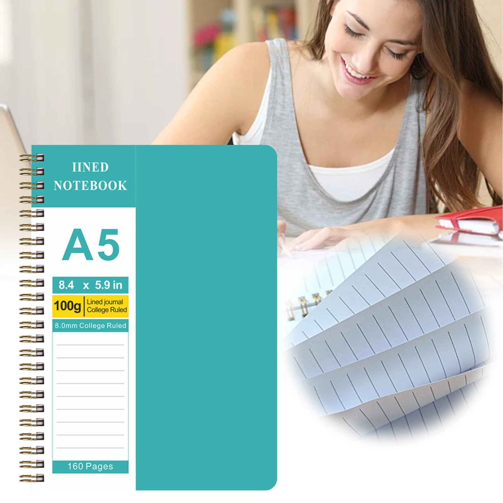 Tools Clearance Sale, A5 Horizontal Line Notebook Lake Blue Notebook 5 ...