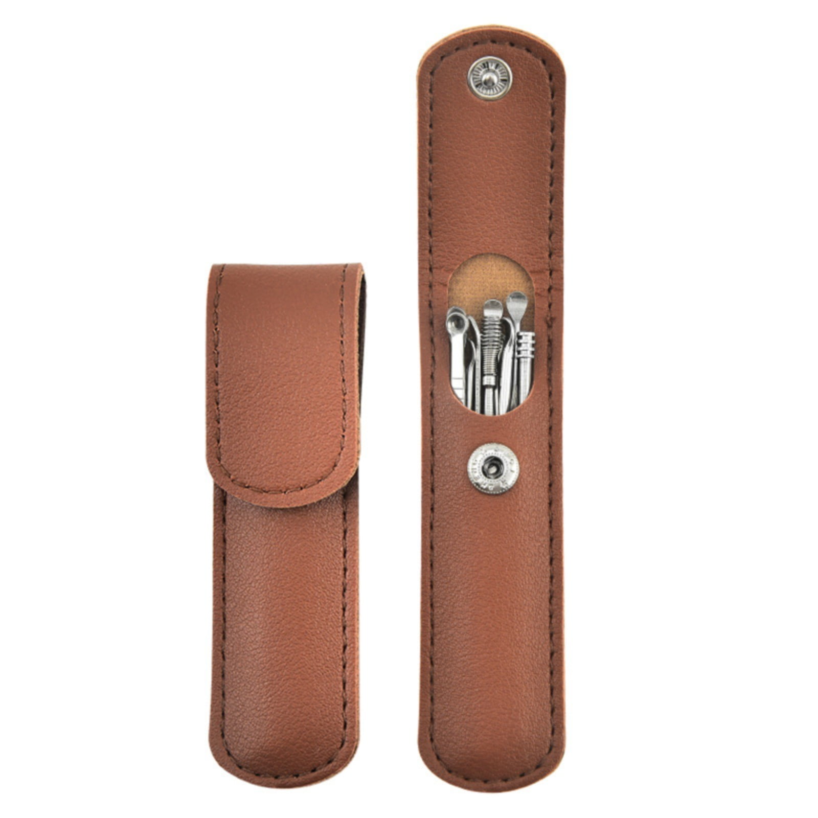 Tools Clearance Sale, Ear Spoon Nine-Piece Set Brown 9 Piece Portable ...