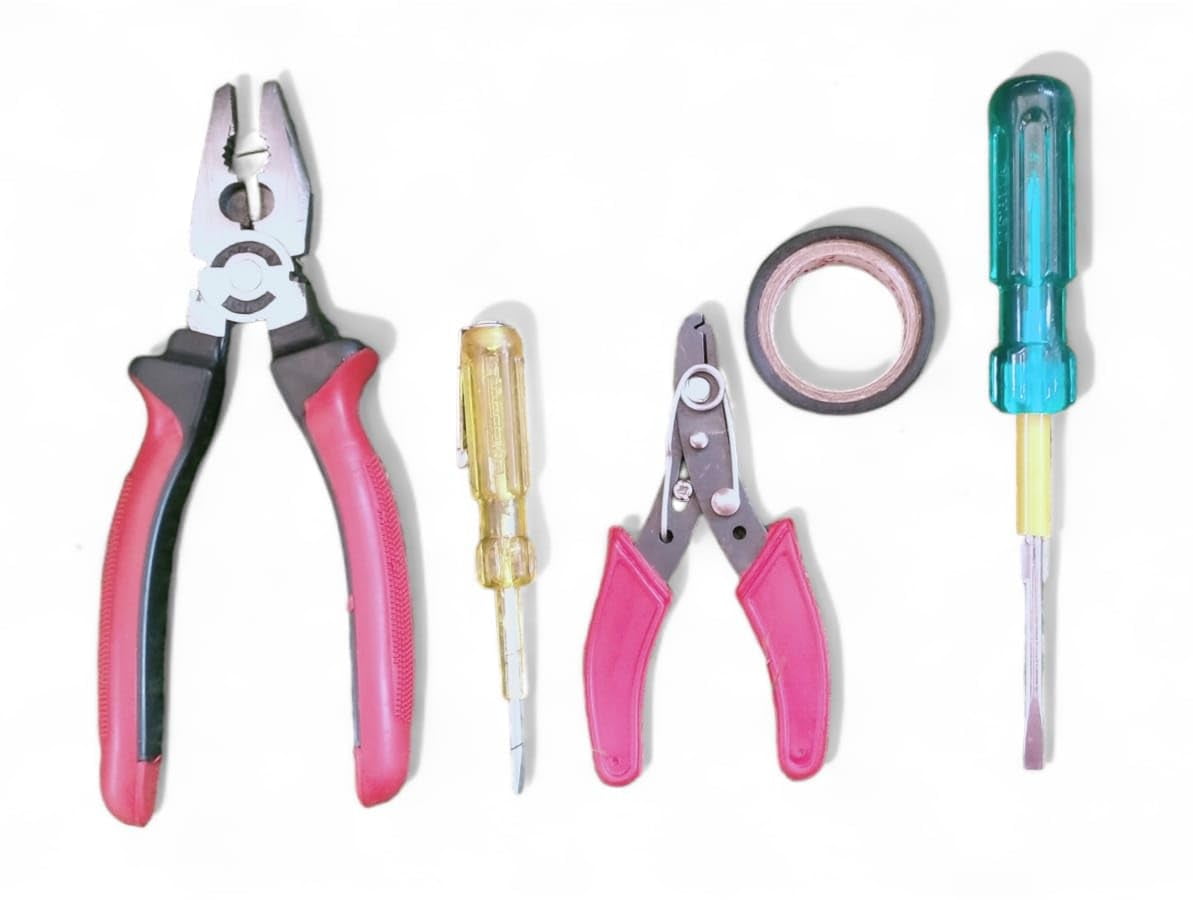 Tools Combo Pack 5pcs Plier - 2 In 1 | Screwdriver, Line Tester ...