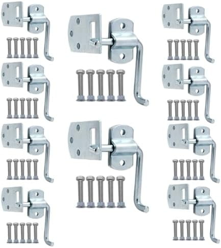 Tools Corner Gate Latch Sets for Stake Body Gates, Clear Zinc, 10 Piece ...