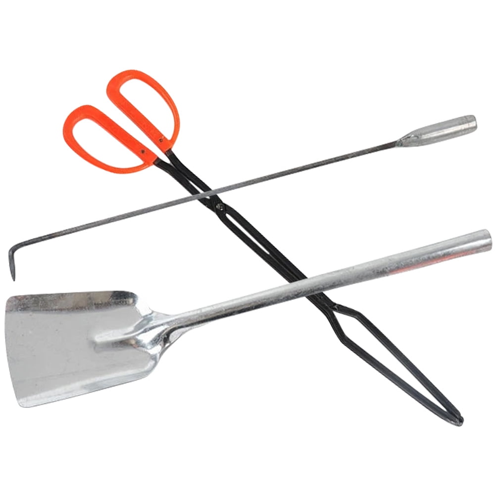 Tools Fire Long Ash Shovel Soot Set Firewood Tong Fireplace Iron ...