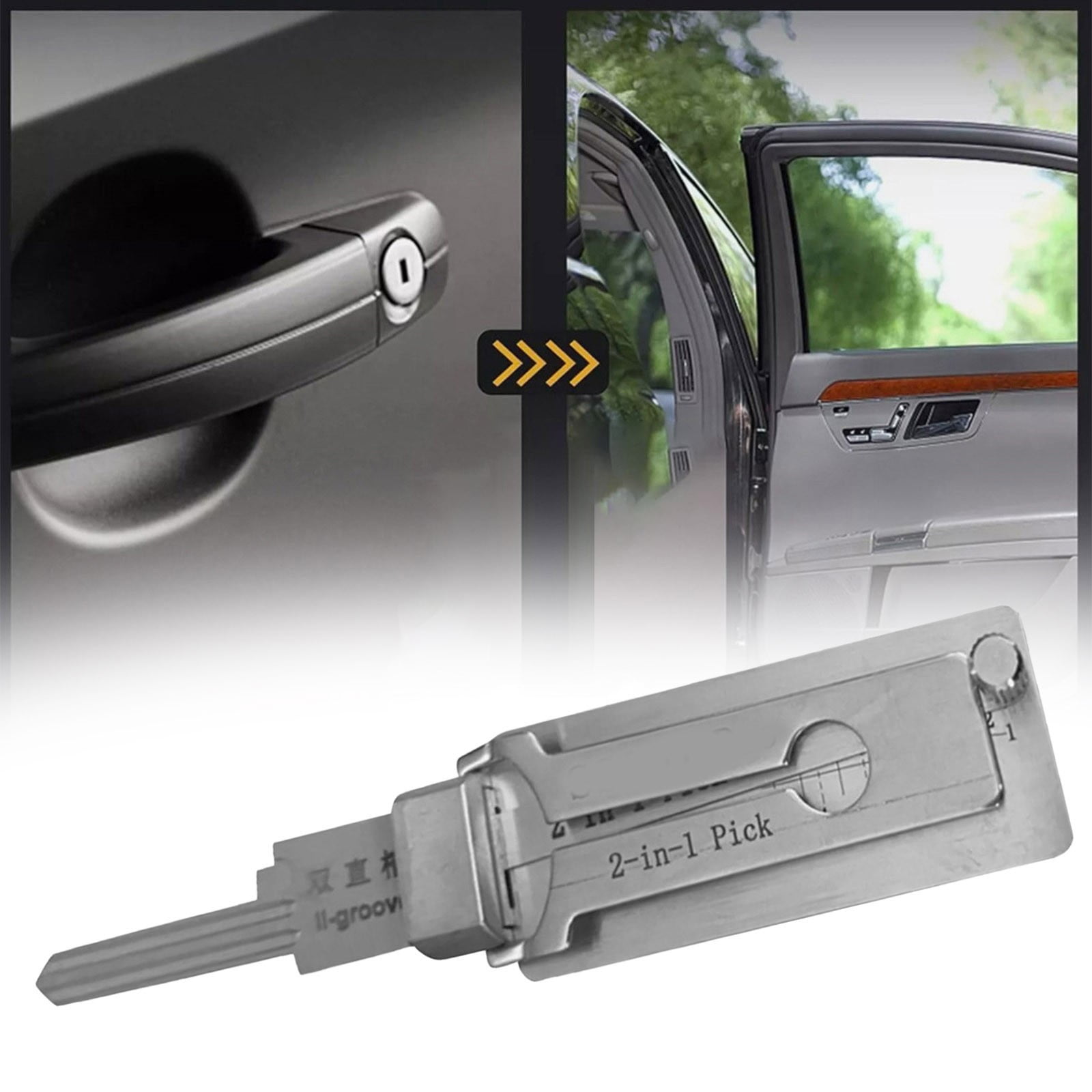 KW1 Tool Stainless Steel Key Decoder, Locksmith Lock Picking Kit, 2-in ...