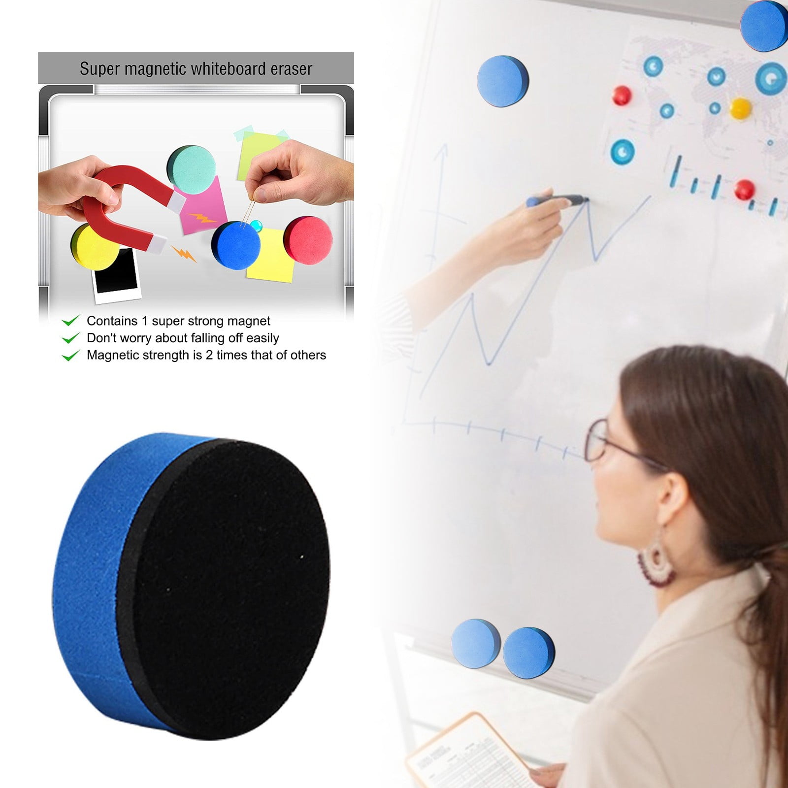 Tools Mini Dry Erases Whiteboard Dry Erasers Chalkboard Cleaner Wiper ...