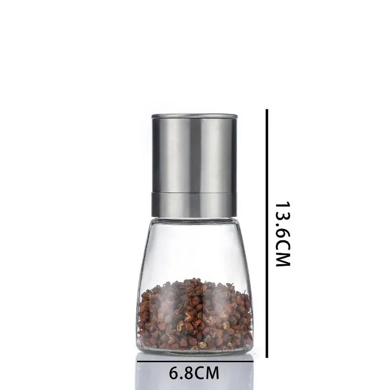 Tools Salt Grinder Stainless Spice Steel Double Manual Black 2-in-1 ...
