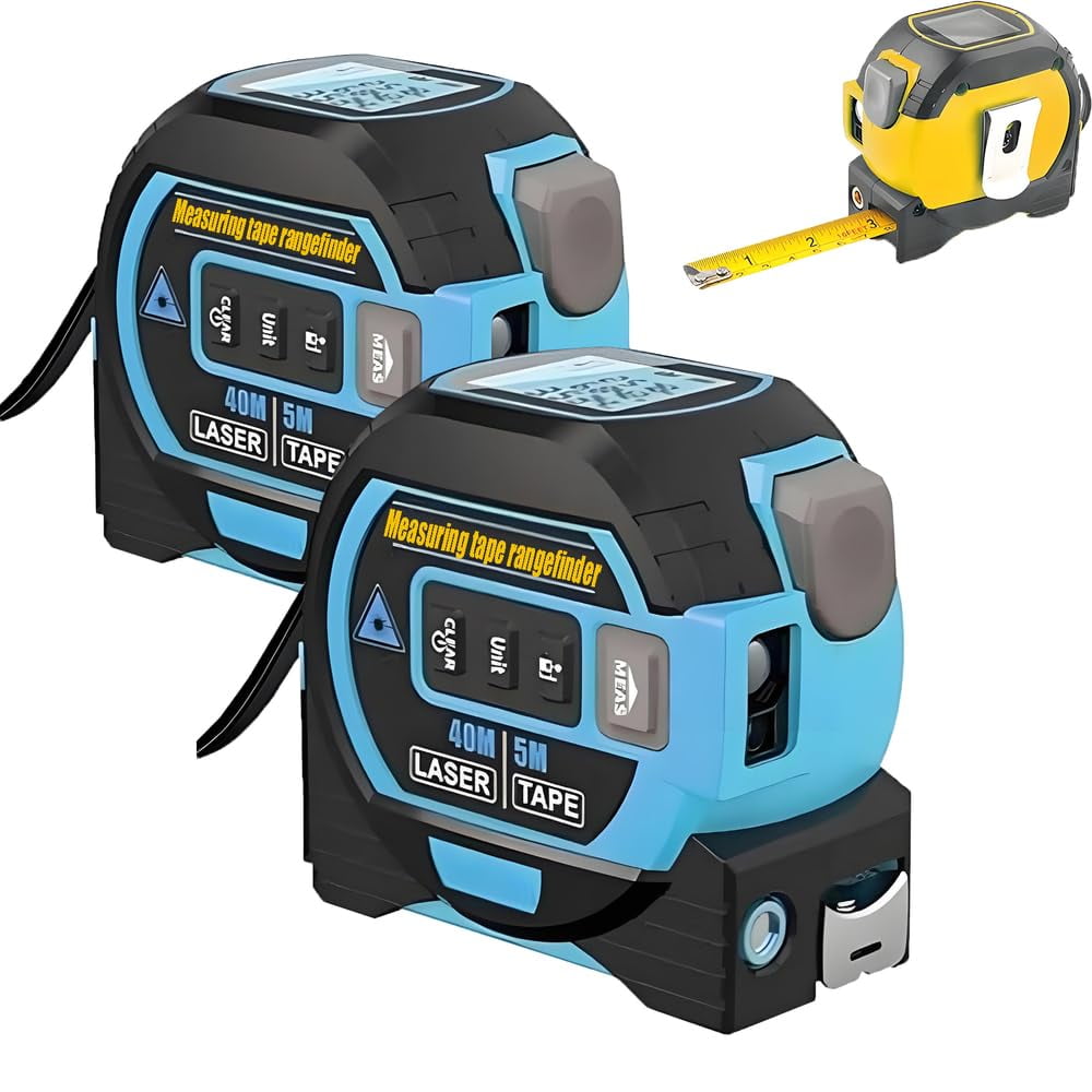 Tools Tape Measure 3in-1 Laser Digital Measuring Tape Ruler-LCD ...
