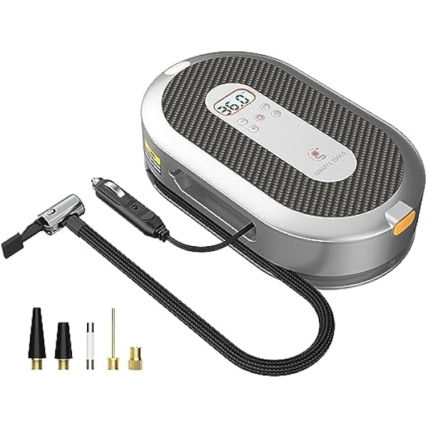 Tools Tire Inflator Portable Air Compressor, 150 PSI 12V Car Air Pump ...