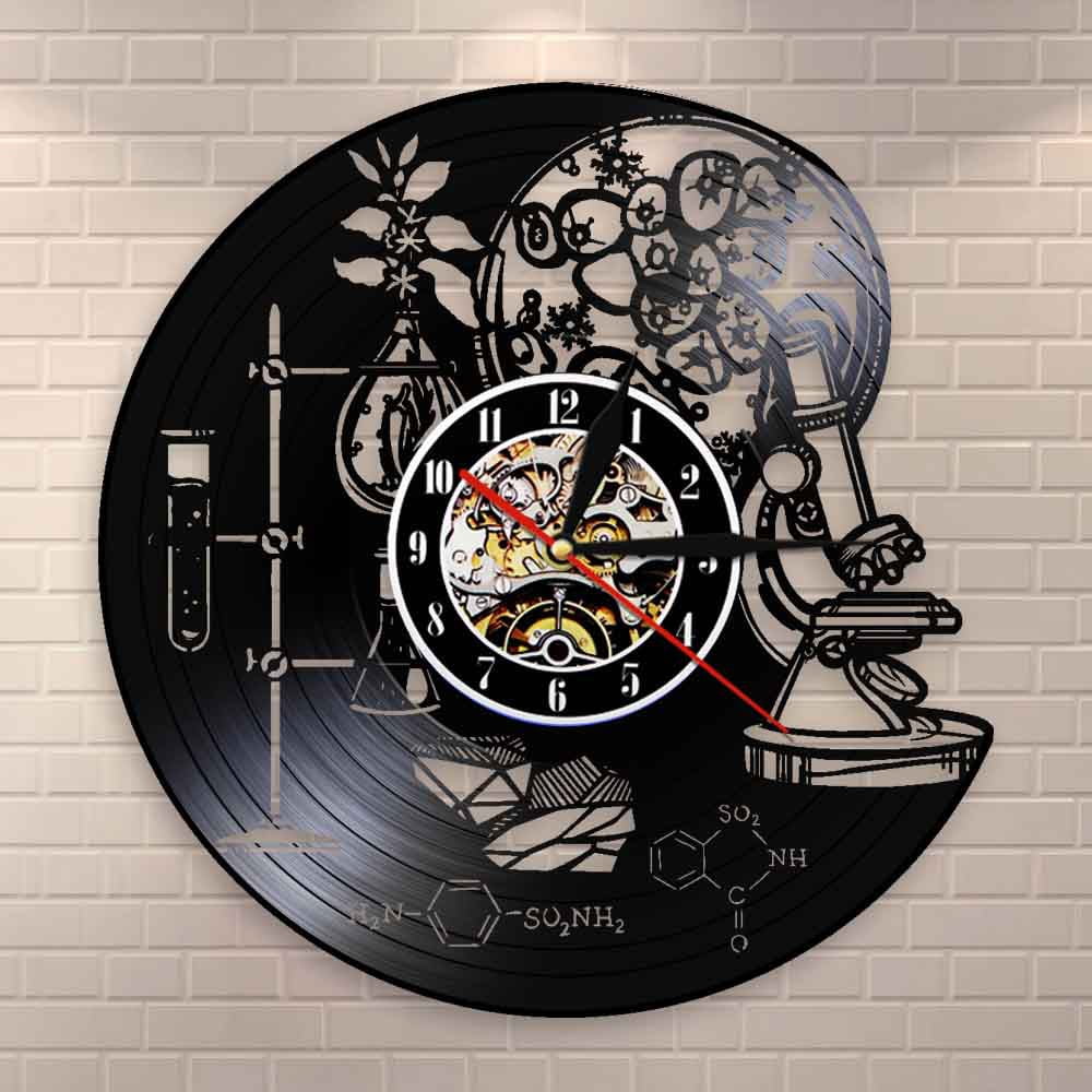 Tools of Science Chemistry Lab Wall Decor Vinyl Record Wall Clock ...