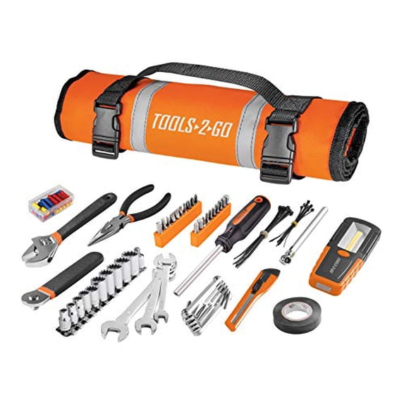 Tools2Go 83-Piece Automotive & Motorcycle Roll-Up Pouch Tool Set Kit ...