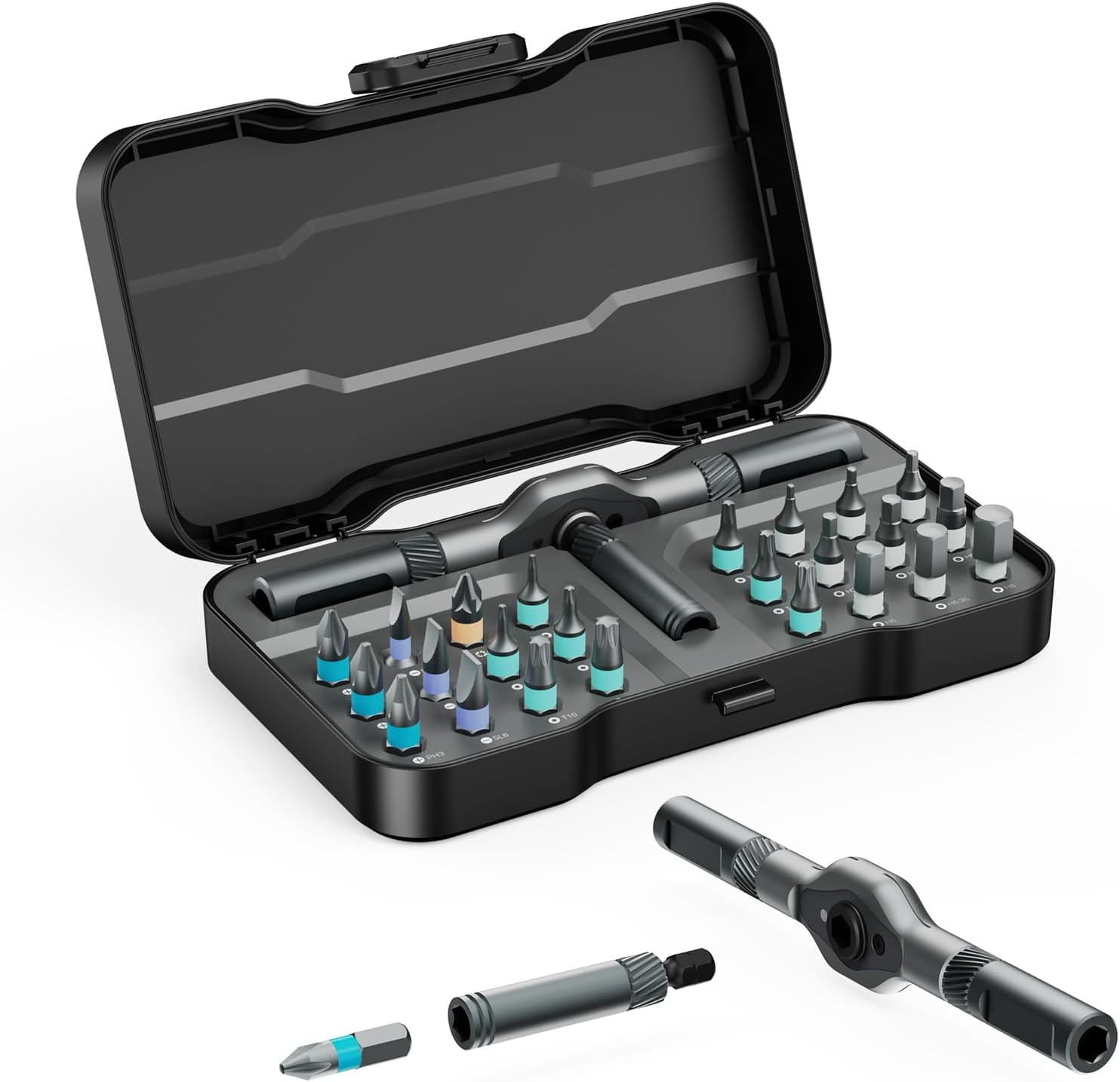 Tooltidylife 24 in 1 Magnetic Ratchet Screwdriver Set, Tooltidylife ...