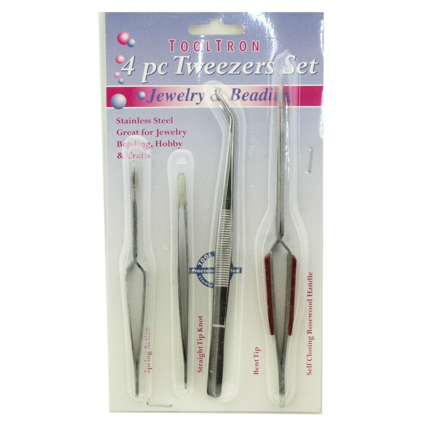 Tooltron 4 Pc Tweezers Set - Sewing & Craft Tools - Walmart.com