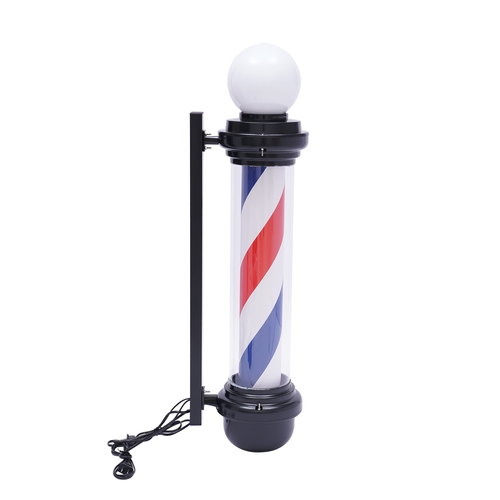 Toolven 32-inch LED Barber Pole with Red, White, and Blue Spiral Design ...