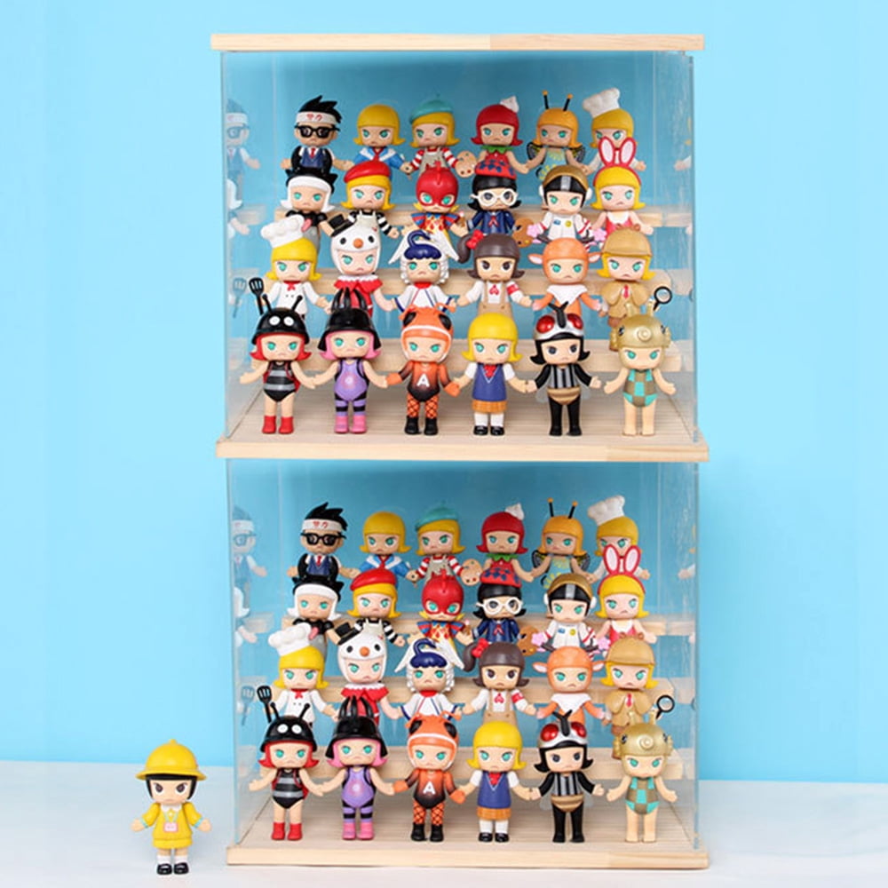 Toolven 4-Tier Clear Display Case for Collectibles, Figurines, and ...
