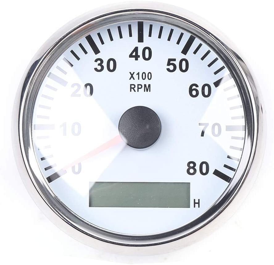 Toolven Boat Fuel Gauge Kit with Stainless Steel Plates, IP67 ...