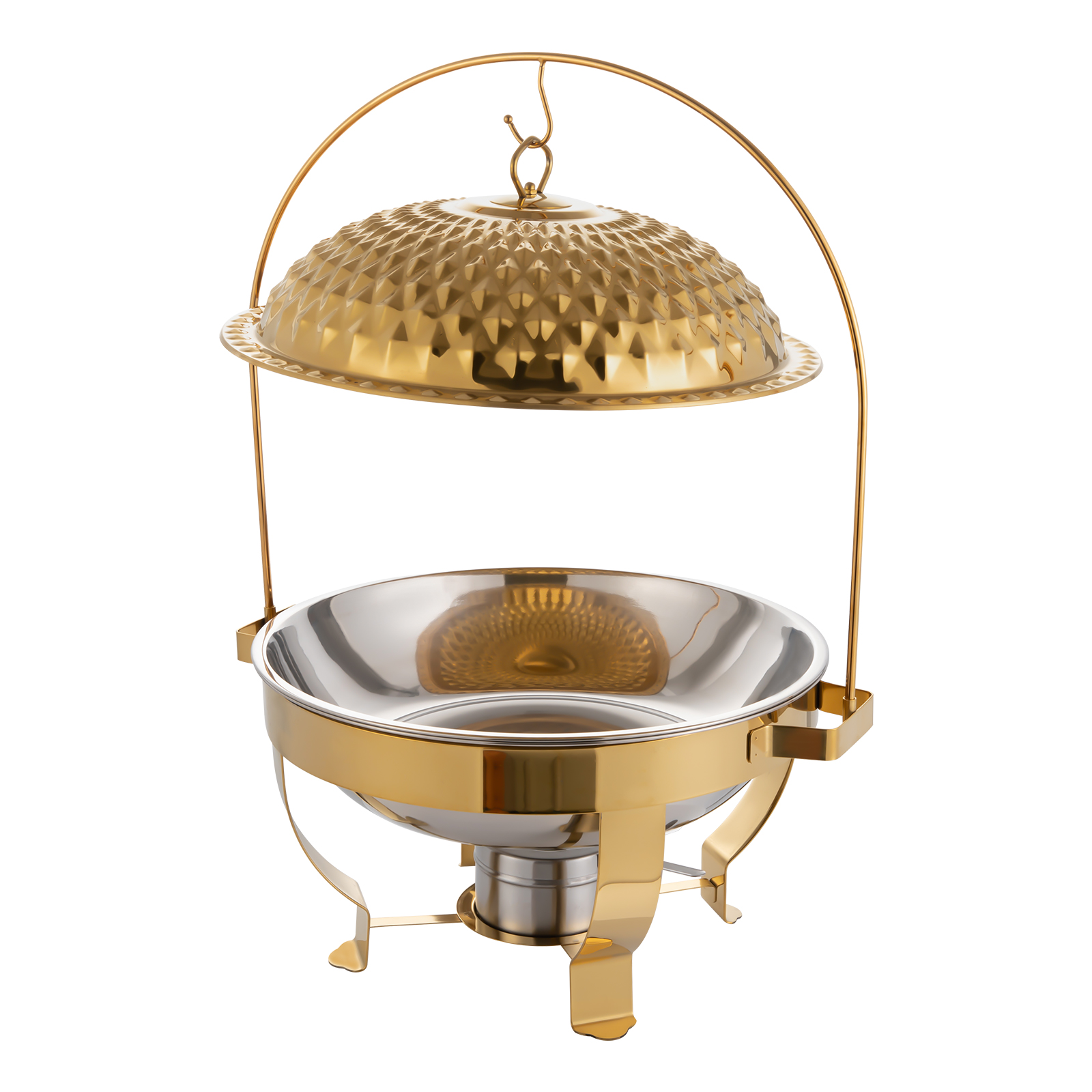 Toolven Chafing Dish with Alcohol Burner, 6L Capacity, Stainless Steel ...