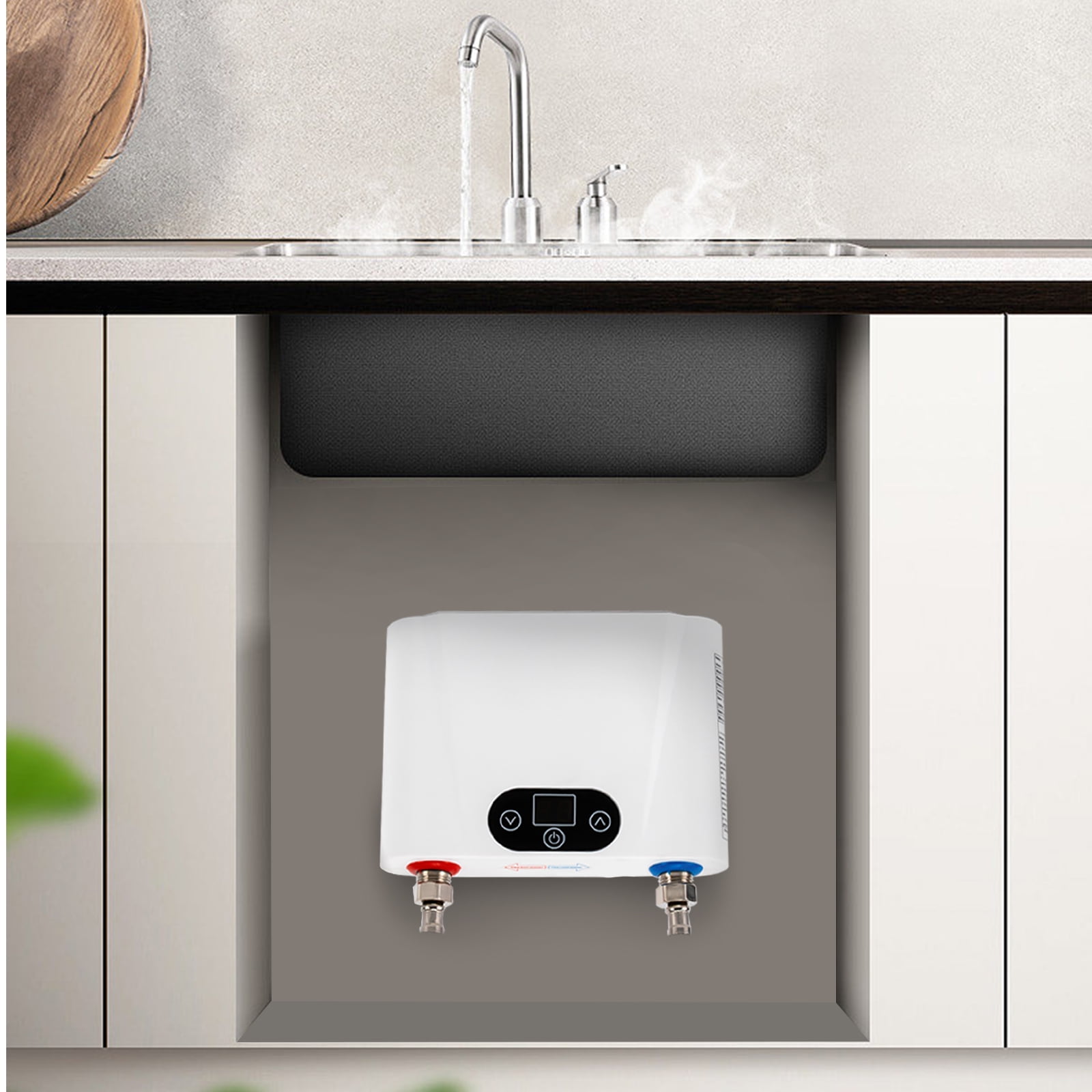 Toolven Compact Tankless Water Heater with 5.5KW Instant Heating ...