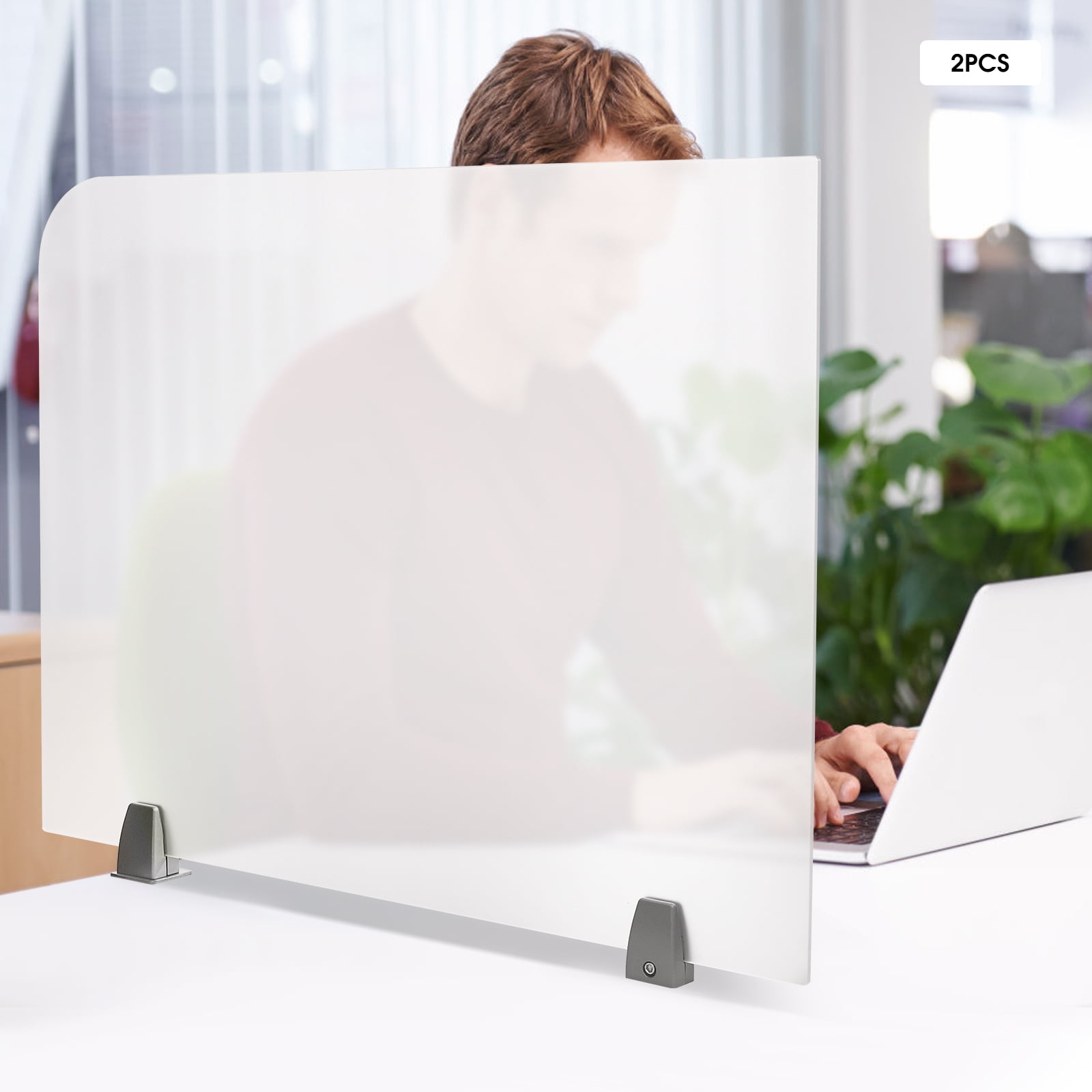 Toolven Desk Divider Privacy Panel, 29*22in, Acrylic with C-Clamps ...