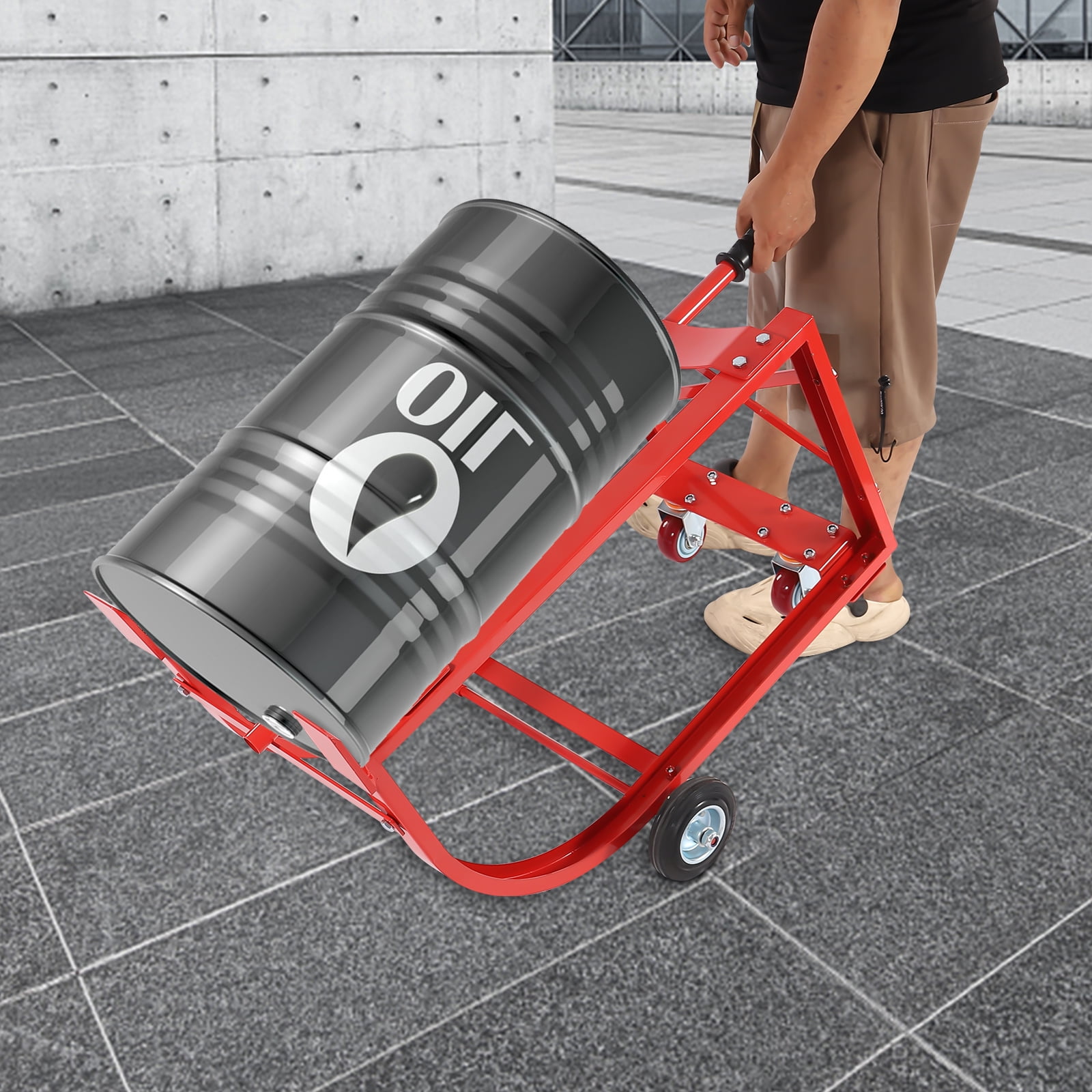 Toolven Drum Dolly, 600 lbs Load Capacity, Steel Construction ...