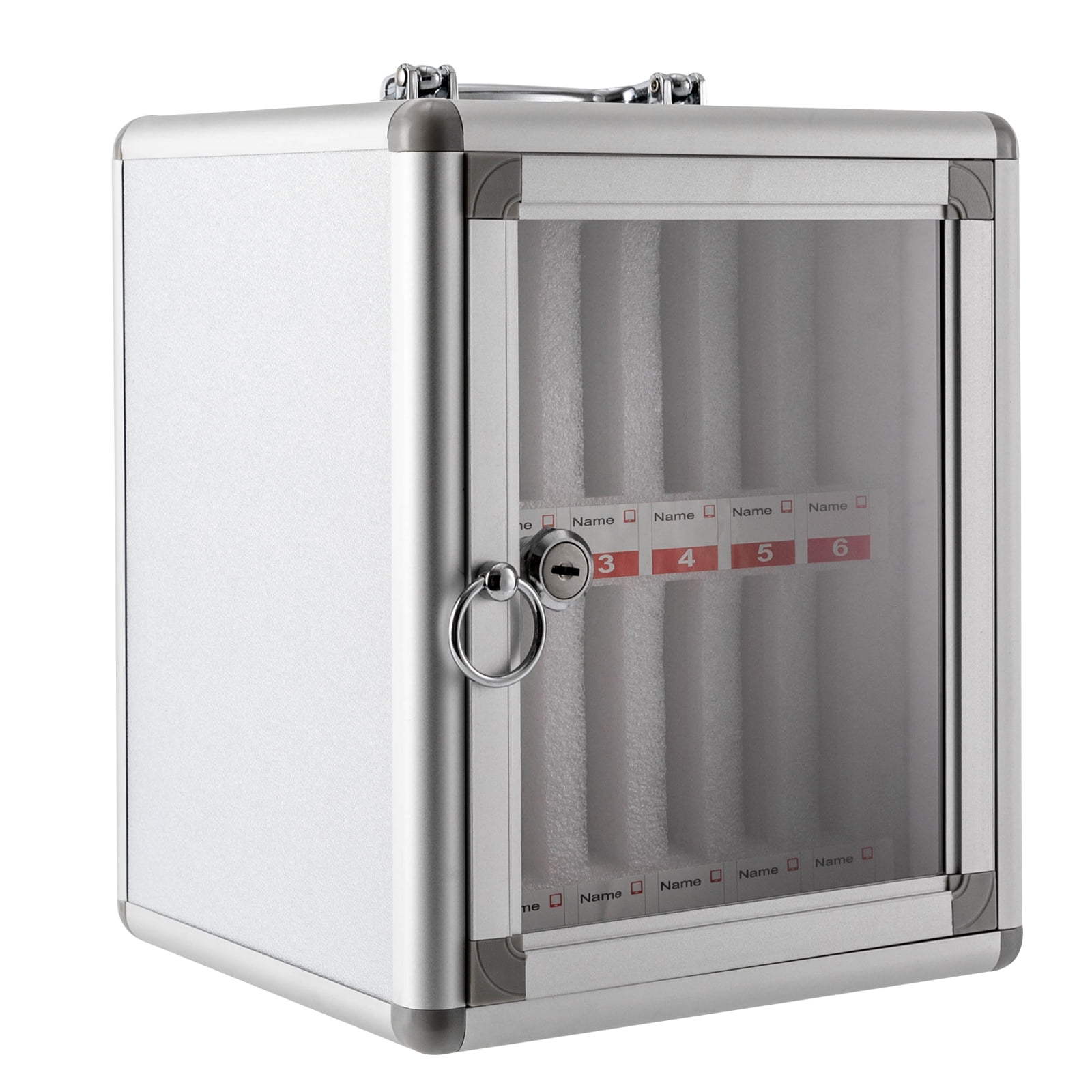 Toolven Durable Cell Phone Storage Cabinet with 12 Slots, Key Lock ...