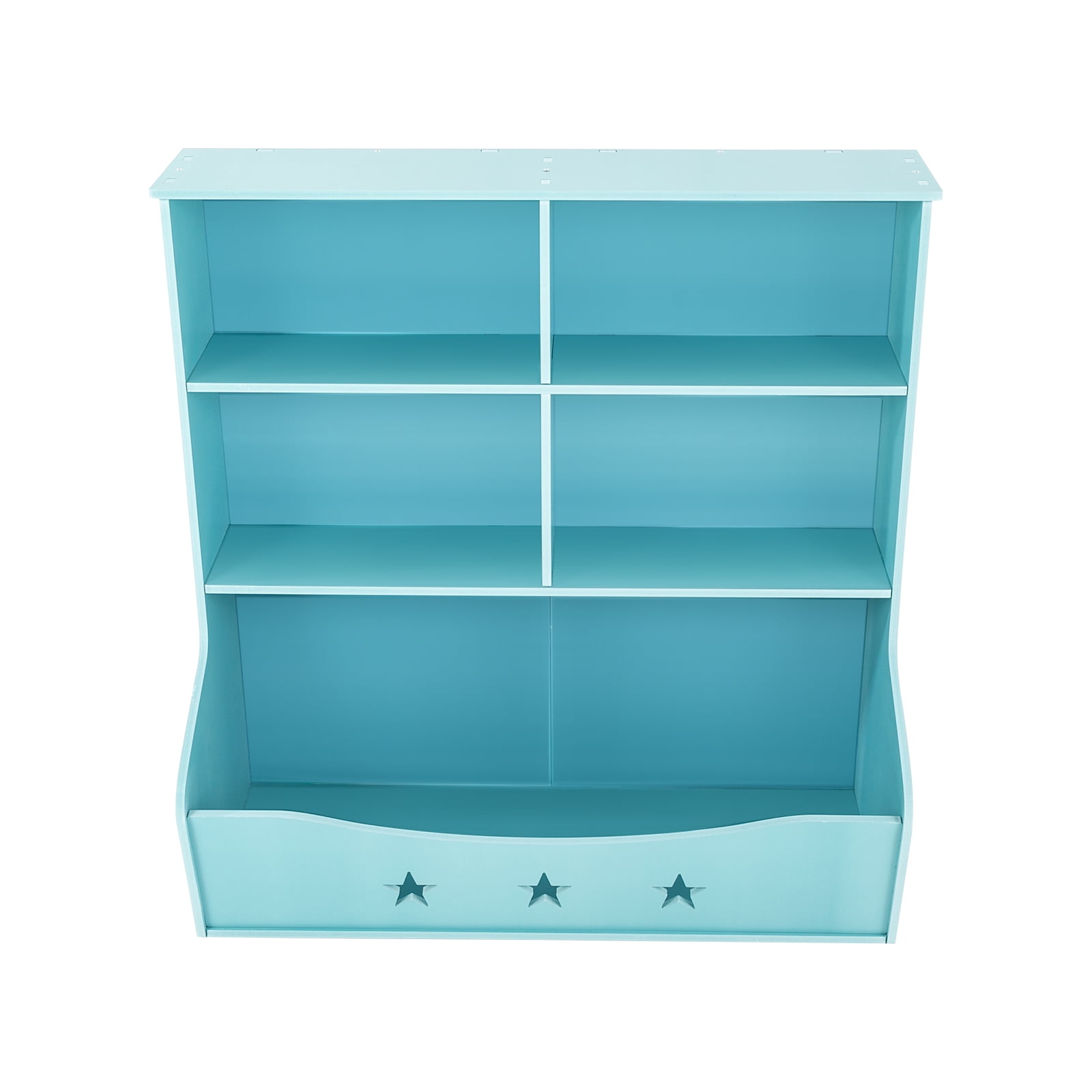 Toolven Durable PVC Book Shelf with 4 Vertical Compartments and Large ...