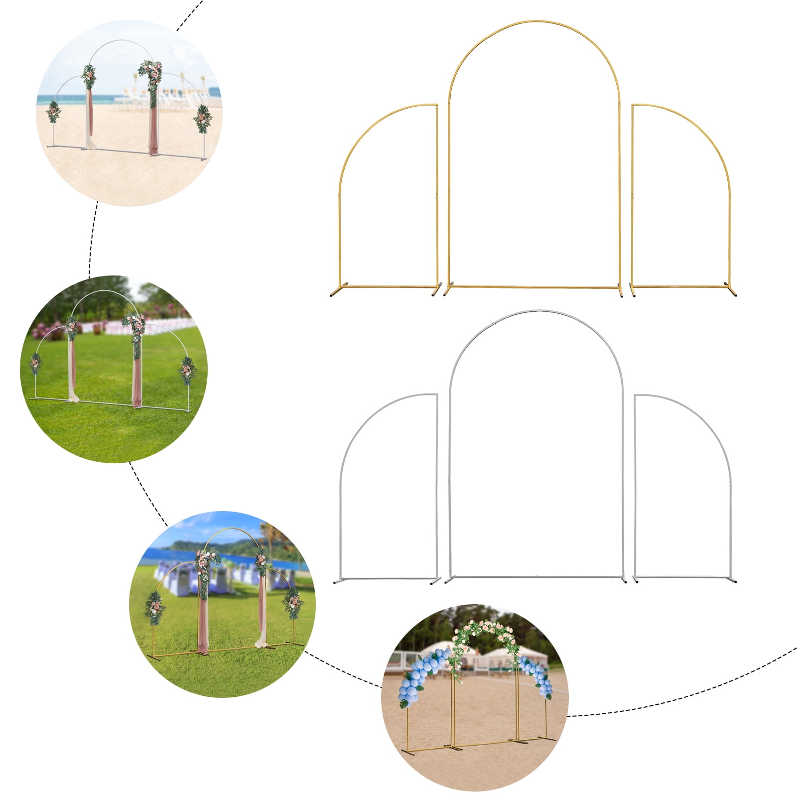 Toolven Durable Wedding Arch Stand, Long Service Life, Strong Stability ...