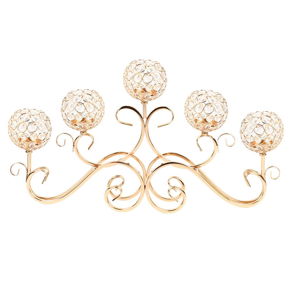 Toolven Elegant Crystal Candle Holders Made of High-Quality Metal ...