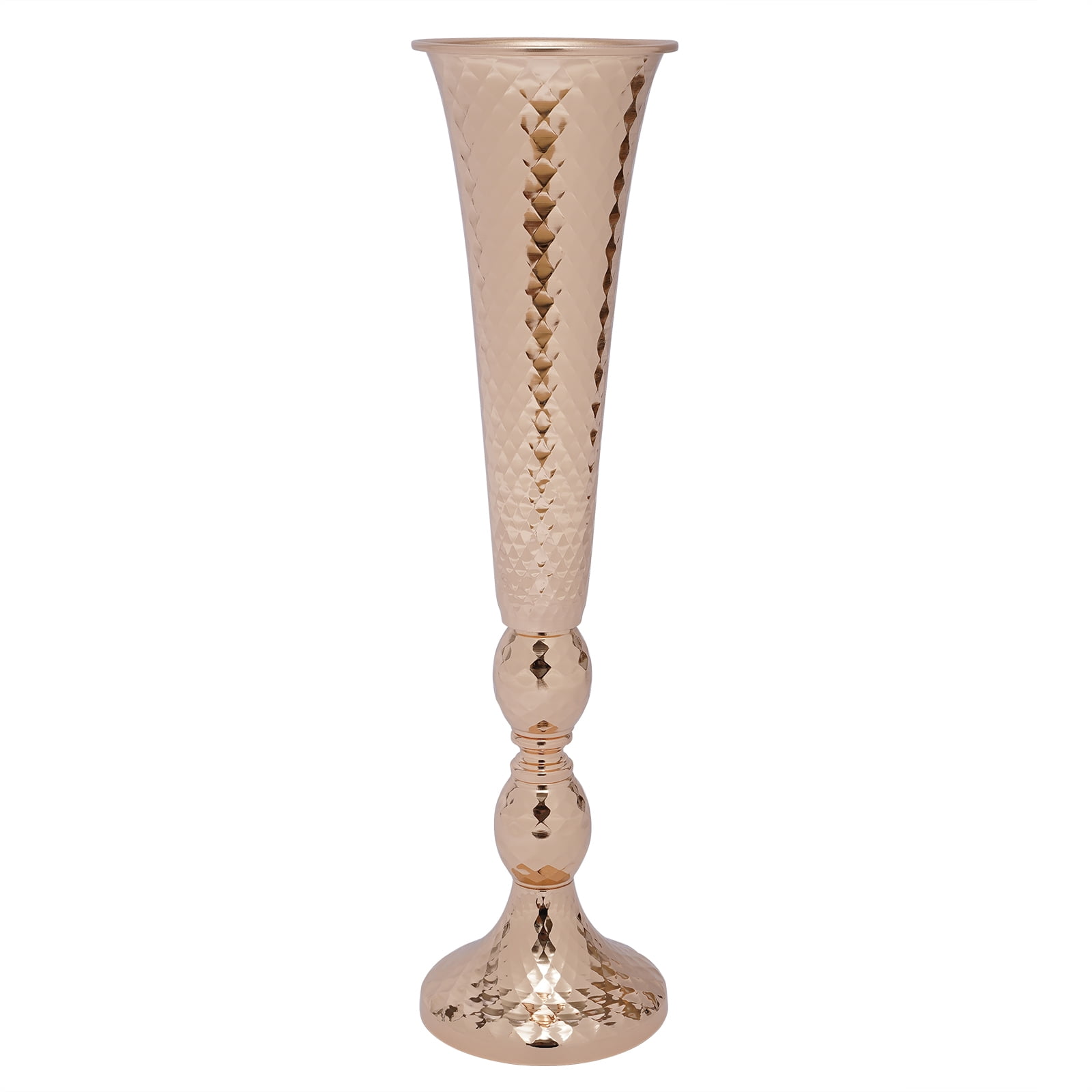 Toolven Exquisite Tall Wedding Flower Vase with Electroplated Gold Finish, Stylish S-Shaped ...