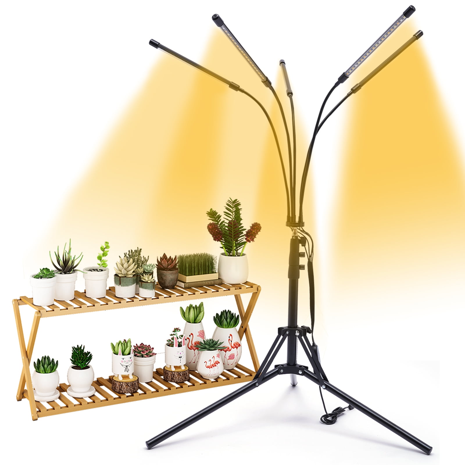 Toolven Grow light with 3 lighting modes, adjustable brightness, time ...