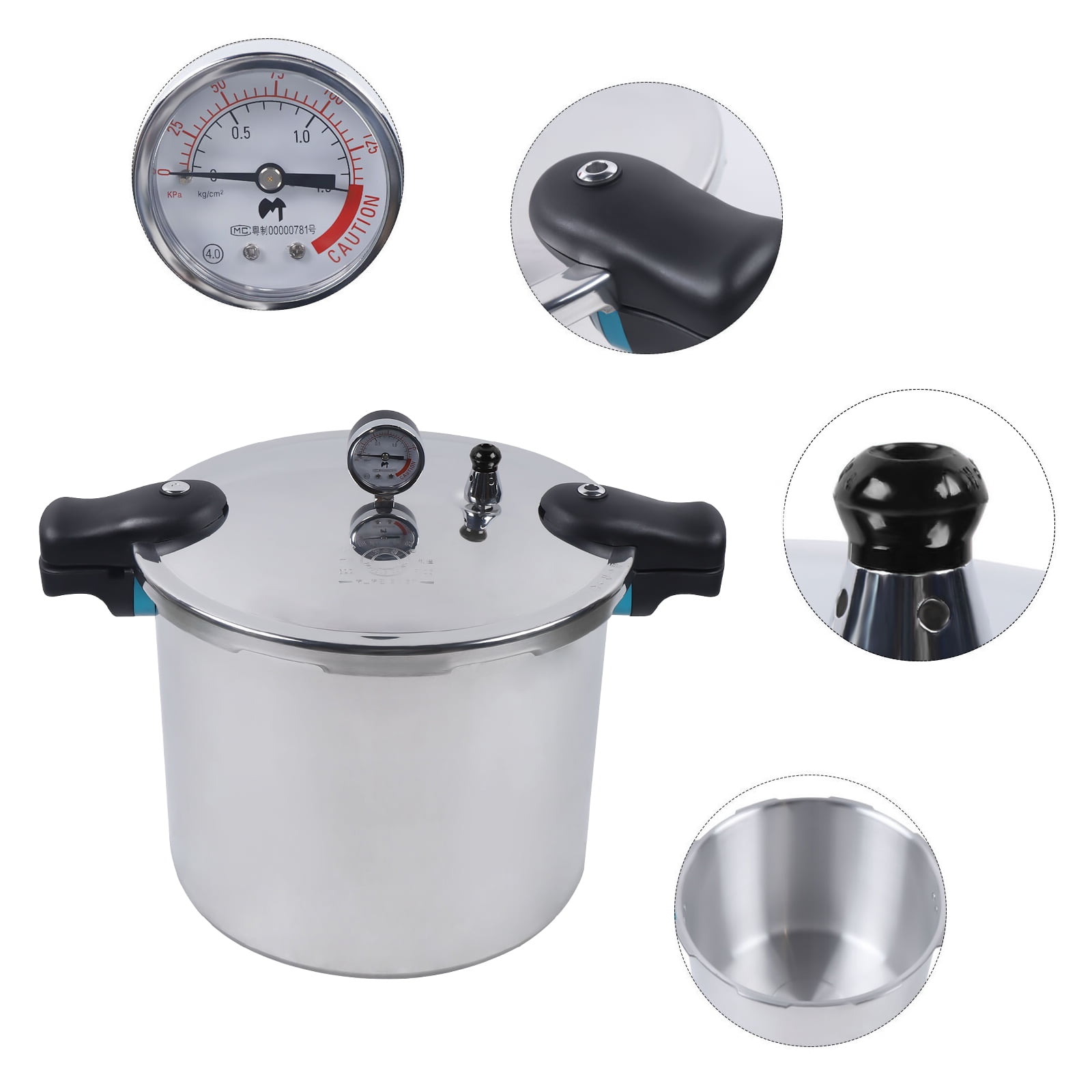 Toolven High-pressure Cooker with Pressure Relief Valve, Accurate Dial ...