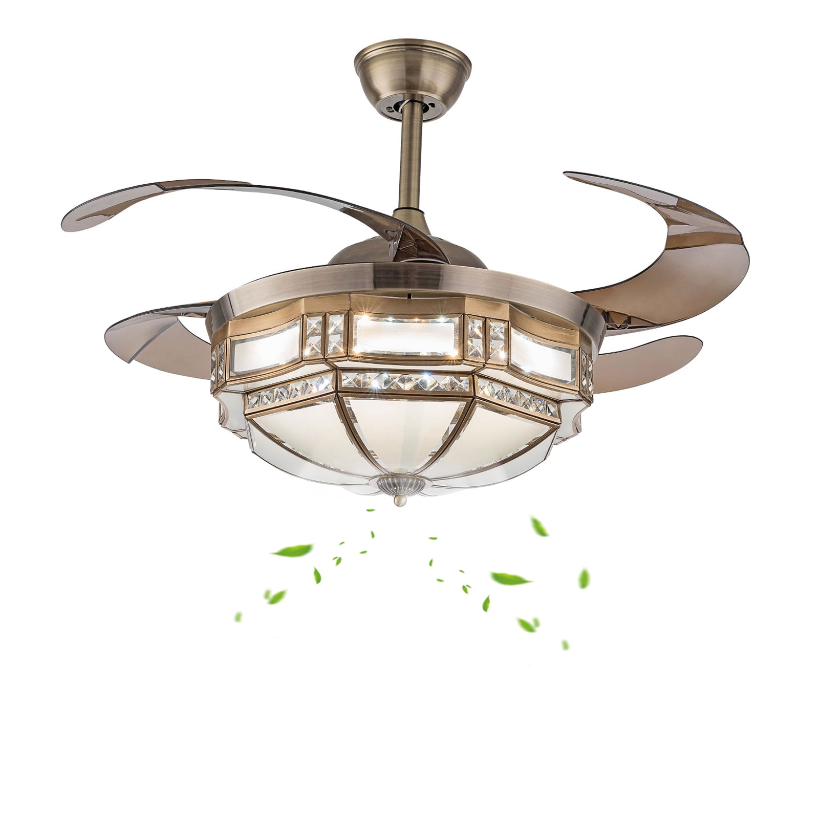 Toolven Integrated ceiling fan and lighting with adjustable speed (6 ...