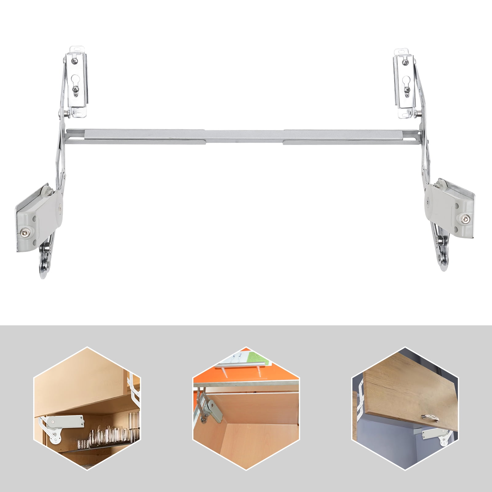 Toolven Lift and Up Hinges, Durable Iron Material with Chromium Plating ...