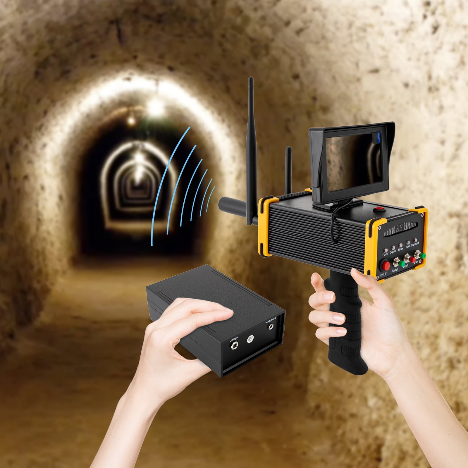 Toolven Metal Detector, High-Quality ABS, 3.3ft to 324.8ft Detection ...